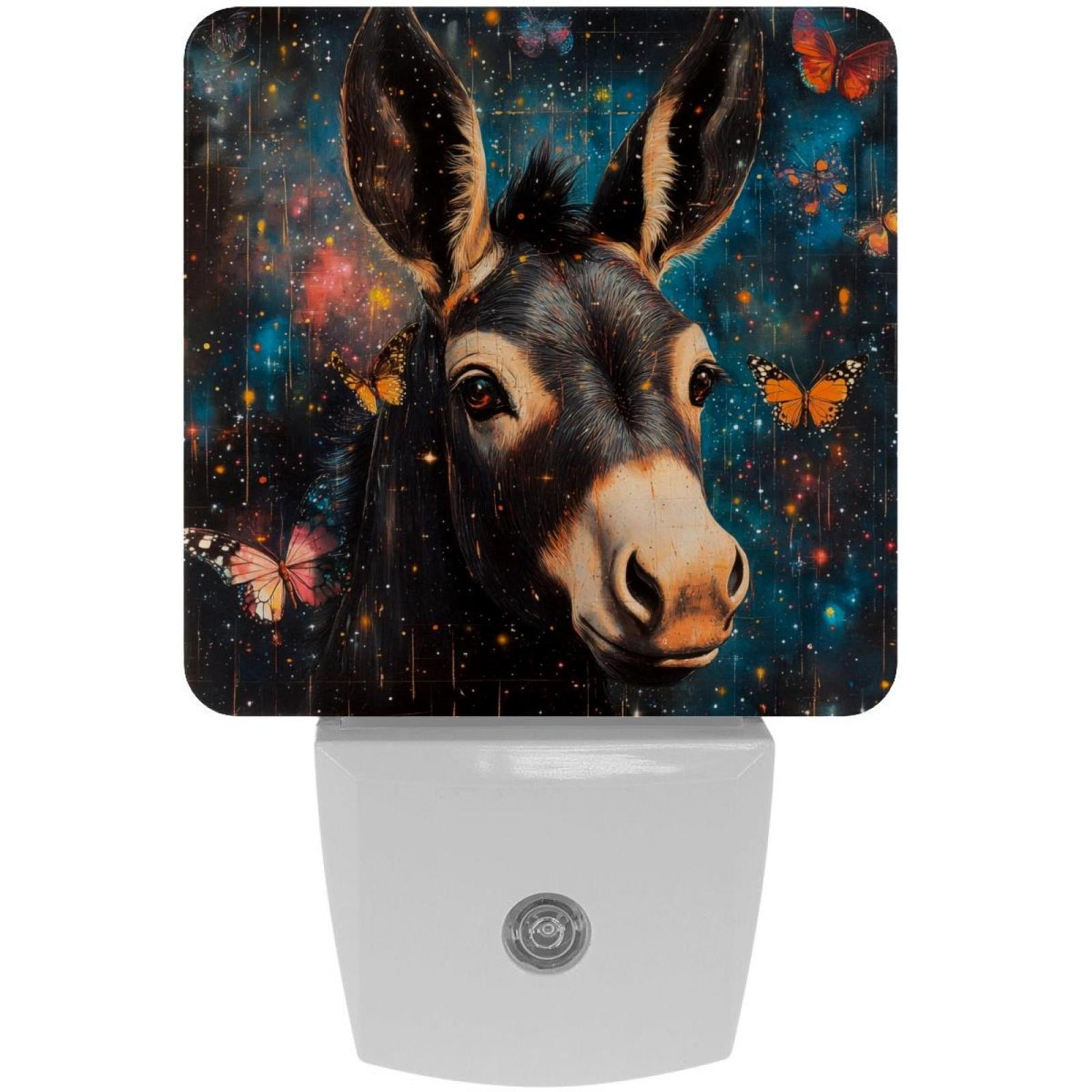 PhooArto Donkey Butterflies Galaxy Plug in LED Night Light Auto Sensor ...