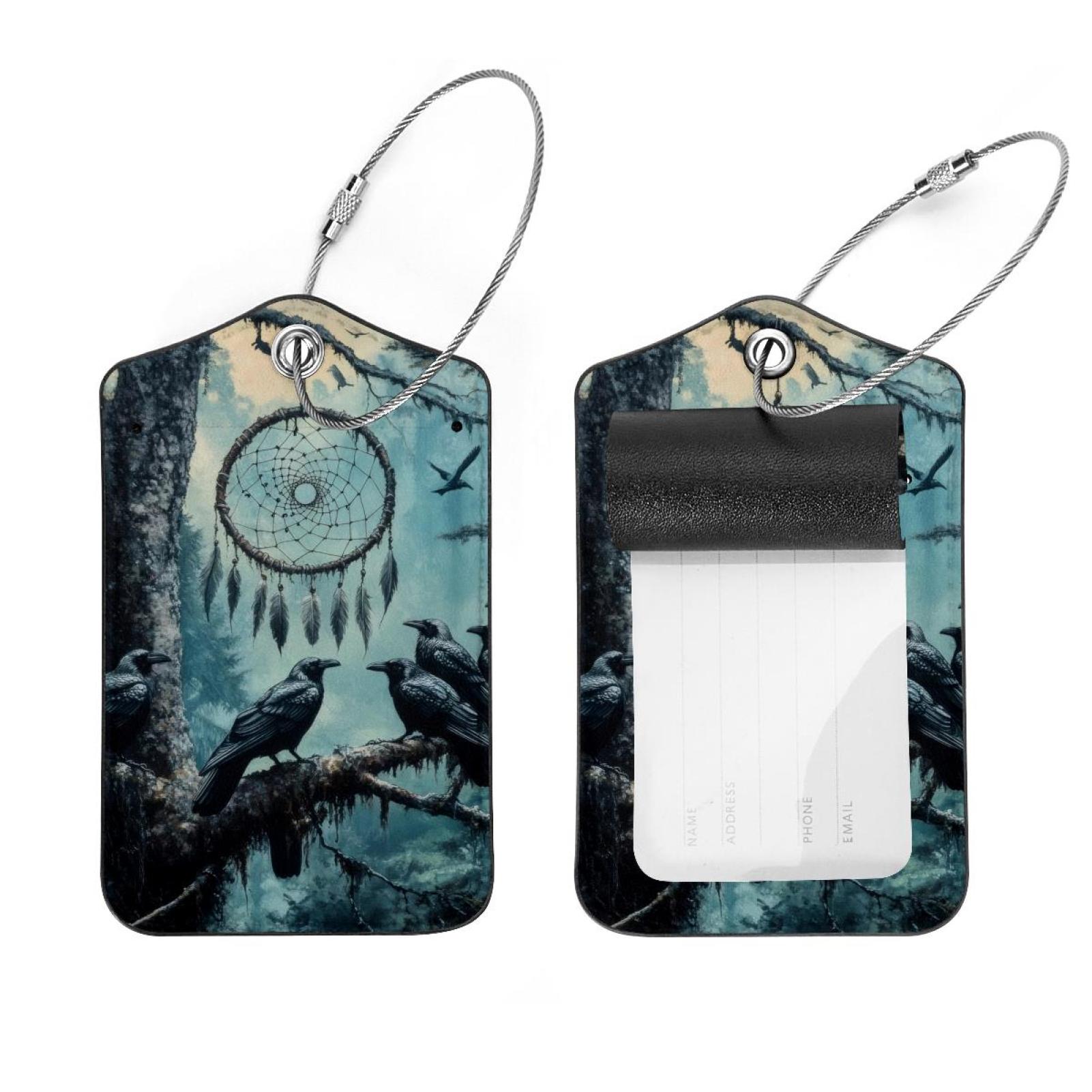 PhooArto Forest Crows Dream Catcher Luggage Tags with Stainless Steel ...