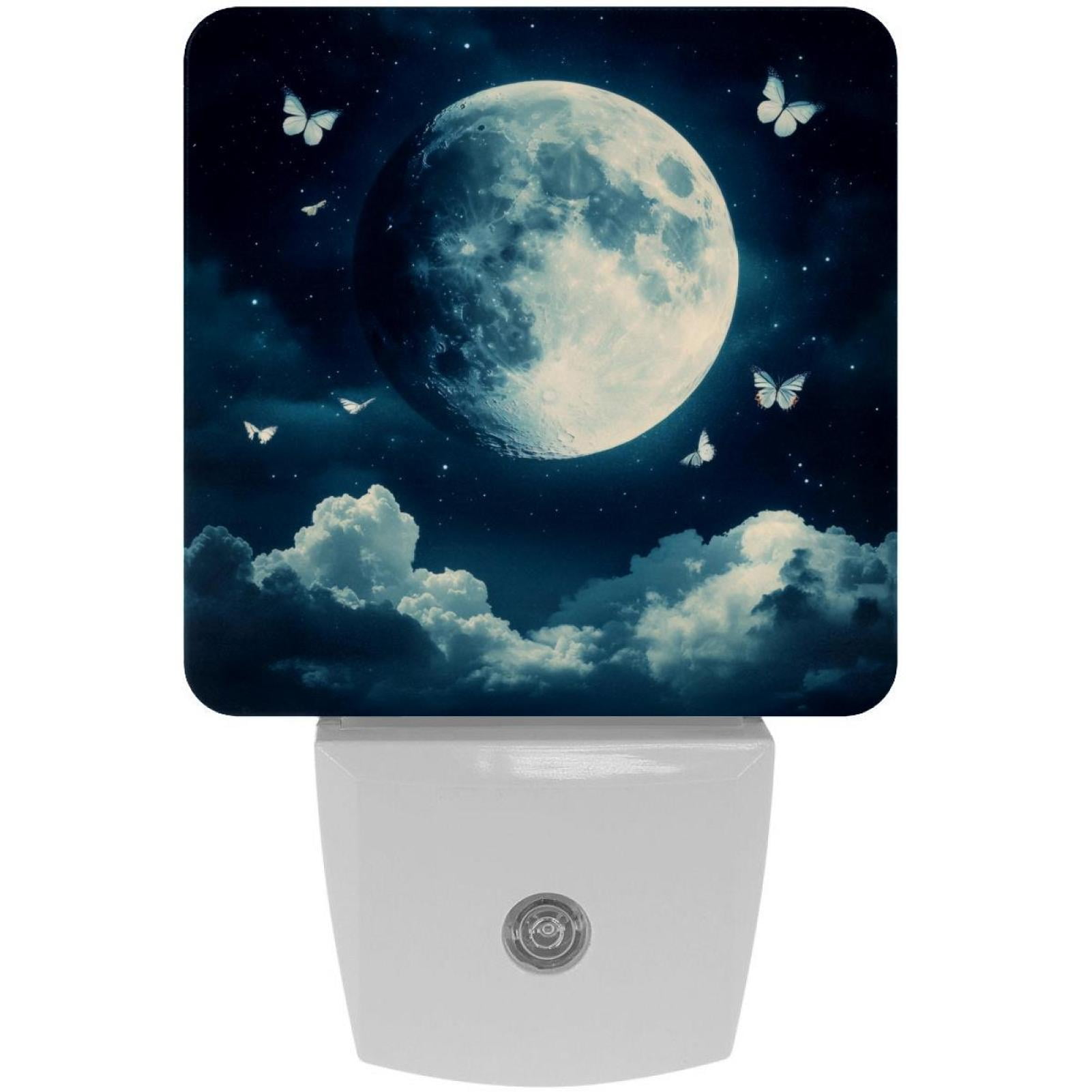 PhooArto Full Moon Butterfly Sky Plug in LED Night Light Auto Sensor ...