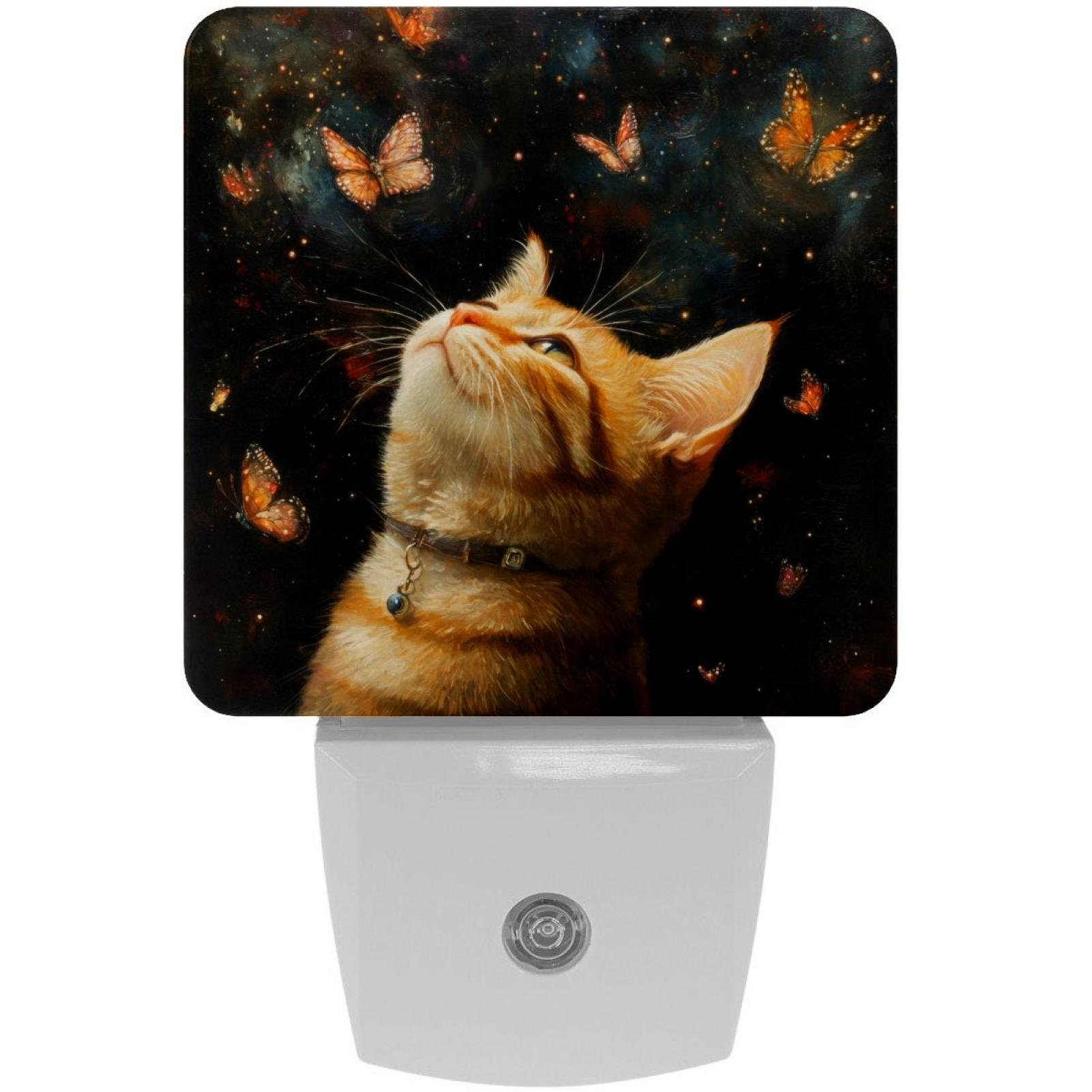 PhooArto Galaxy Kitten Butterflies Plug in LED Night Light Auto Sensor ...