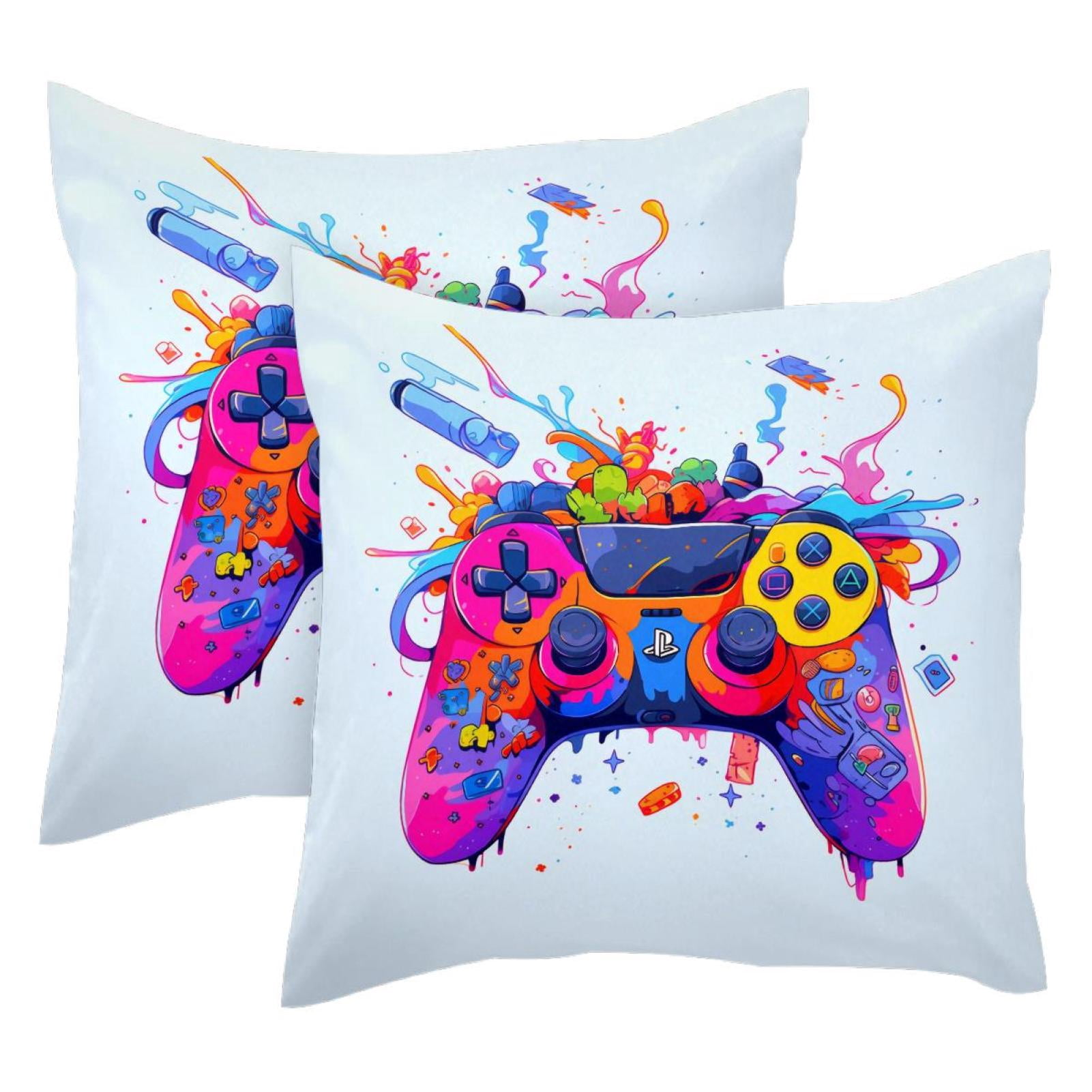 PhooArto Graffiti Colorful Game Controller Set of 2 Throw Pillow Covers ...