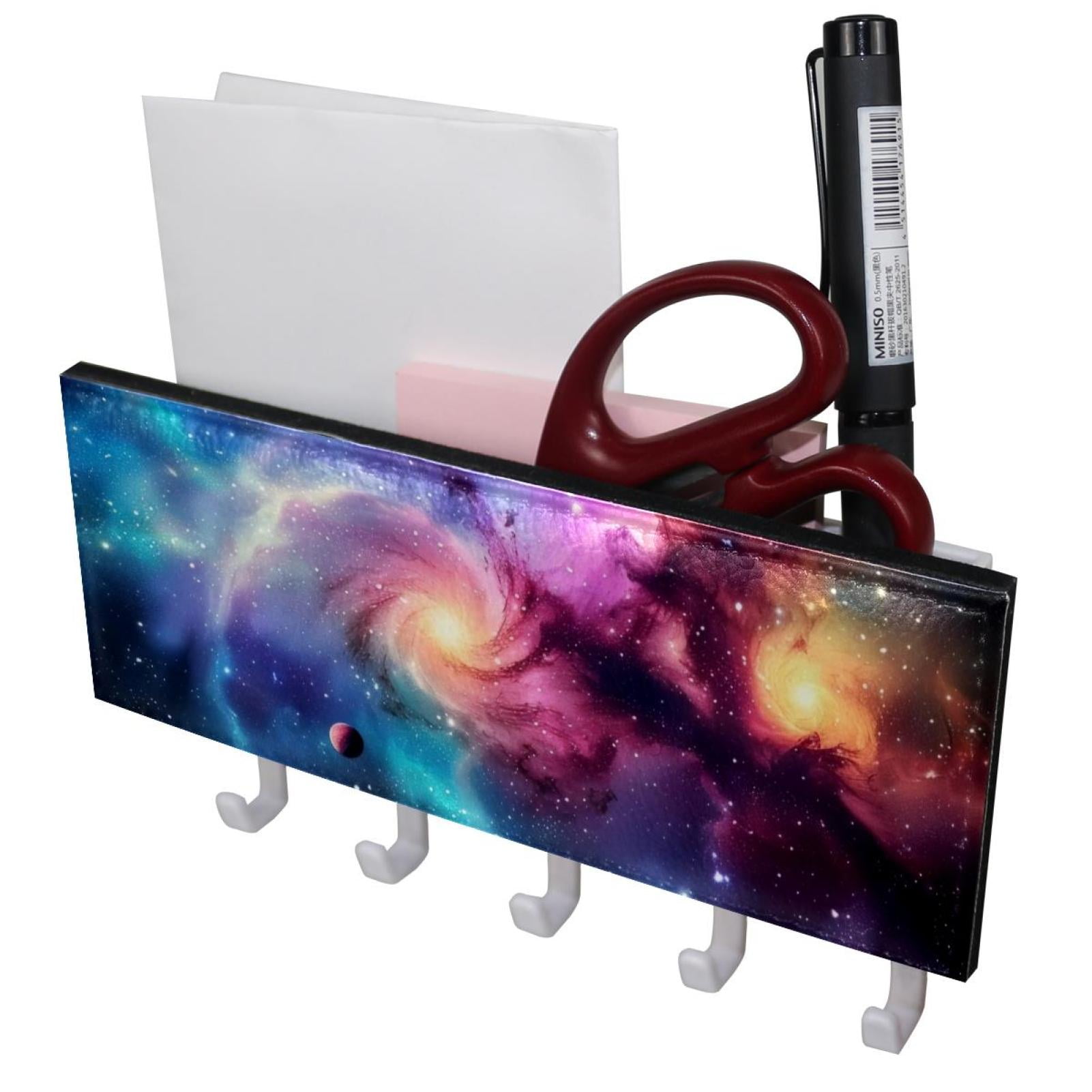 PhooArto Key Holder for Wall Decorative with 5 Key Hooks, Color Space ...