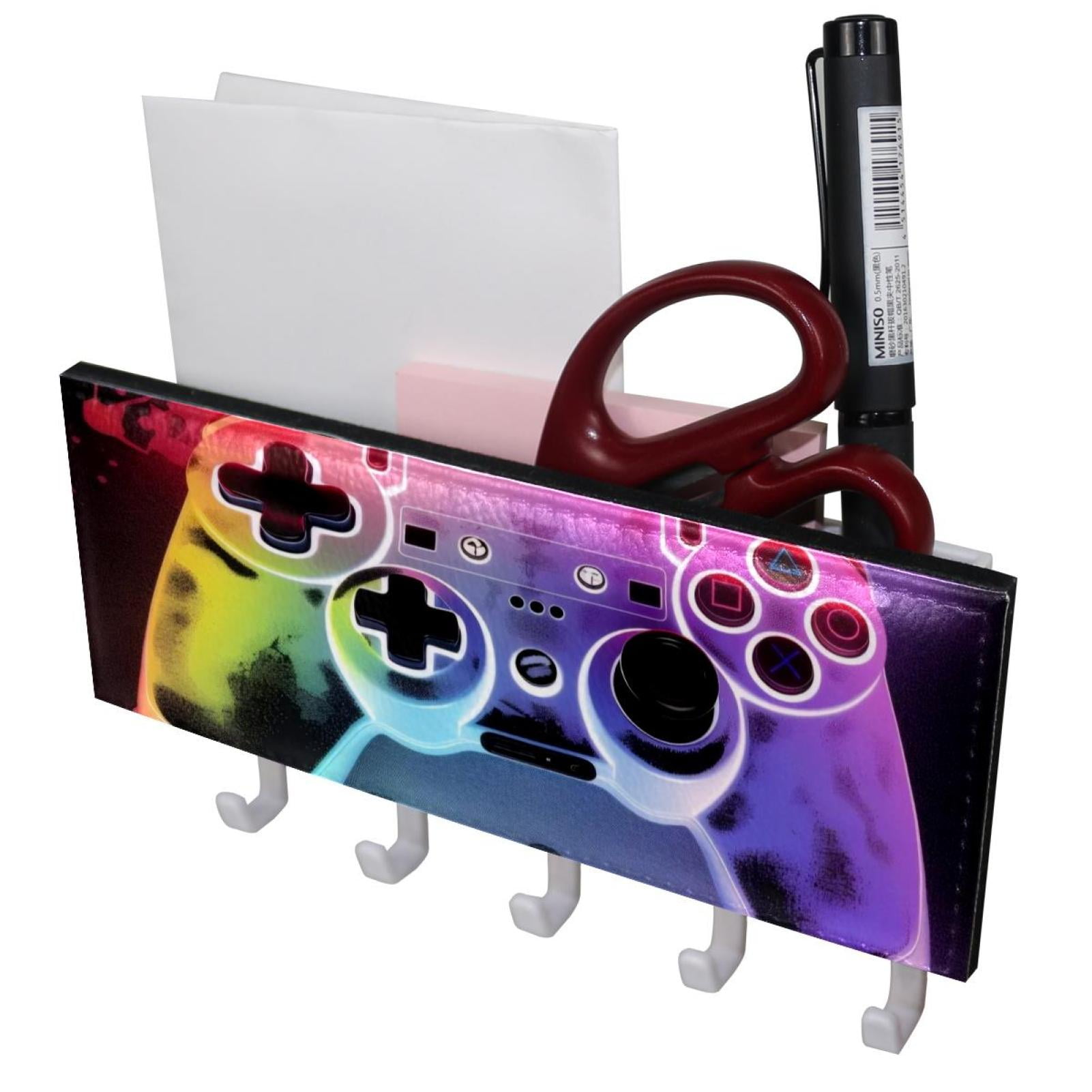 PhooArto Key Holder for Wall Decorative with 5 Key Hooks, Colorful ...