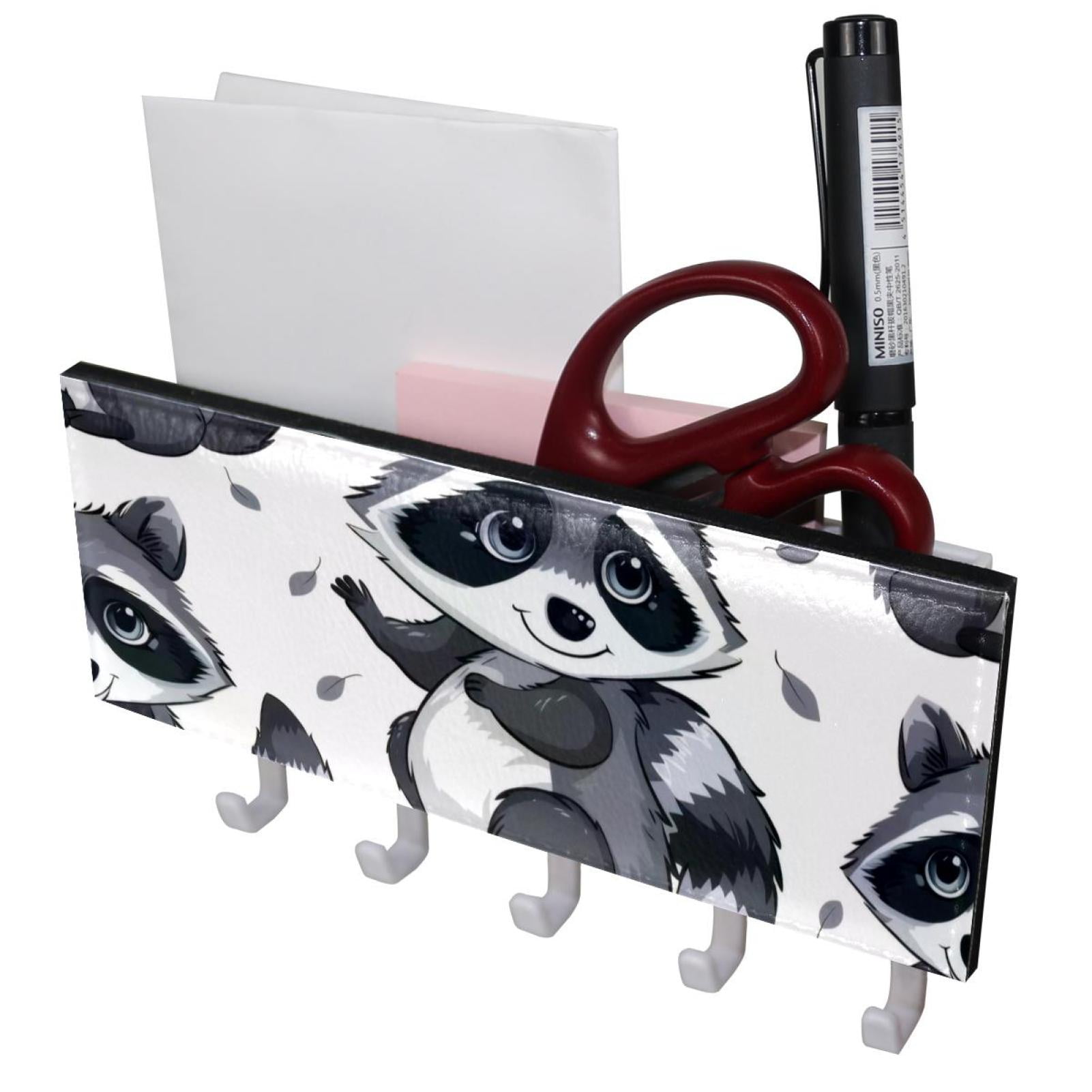 PhooArto Key Holder for Wall Decorative with 5 Key Hooks, Cute Cartoon ...