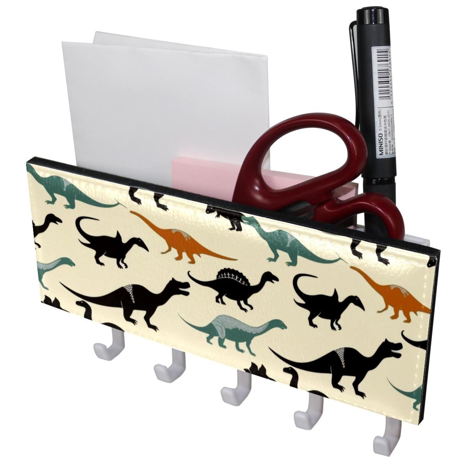PhooArto Key Holder for Wall Decorative with 5 Key Hooks, Cute Dinosaur ...