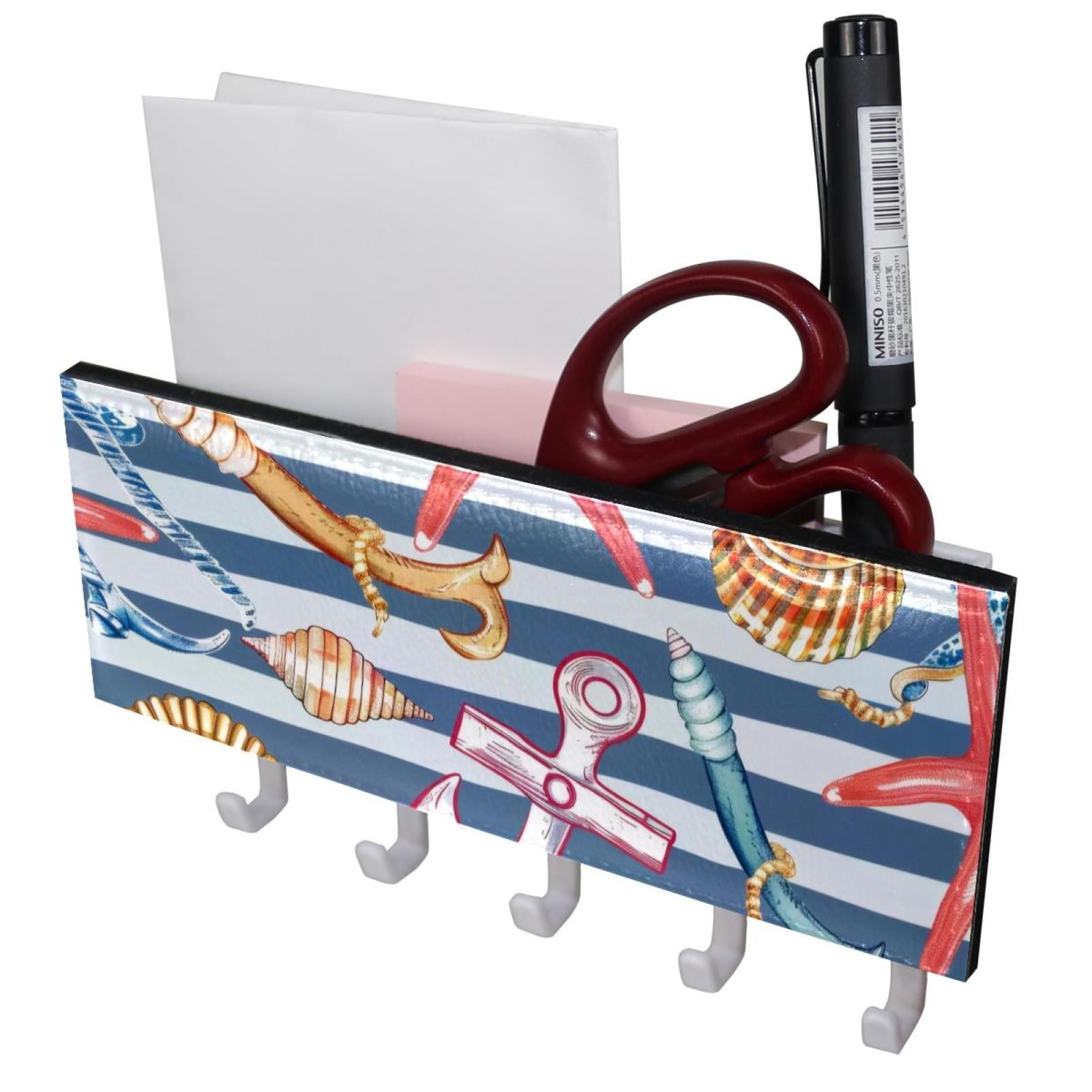 PhooArto Key Holder for Wall Decorative with 5 Key Hooks, Sea Shells ...