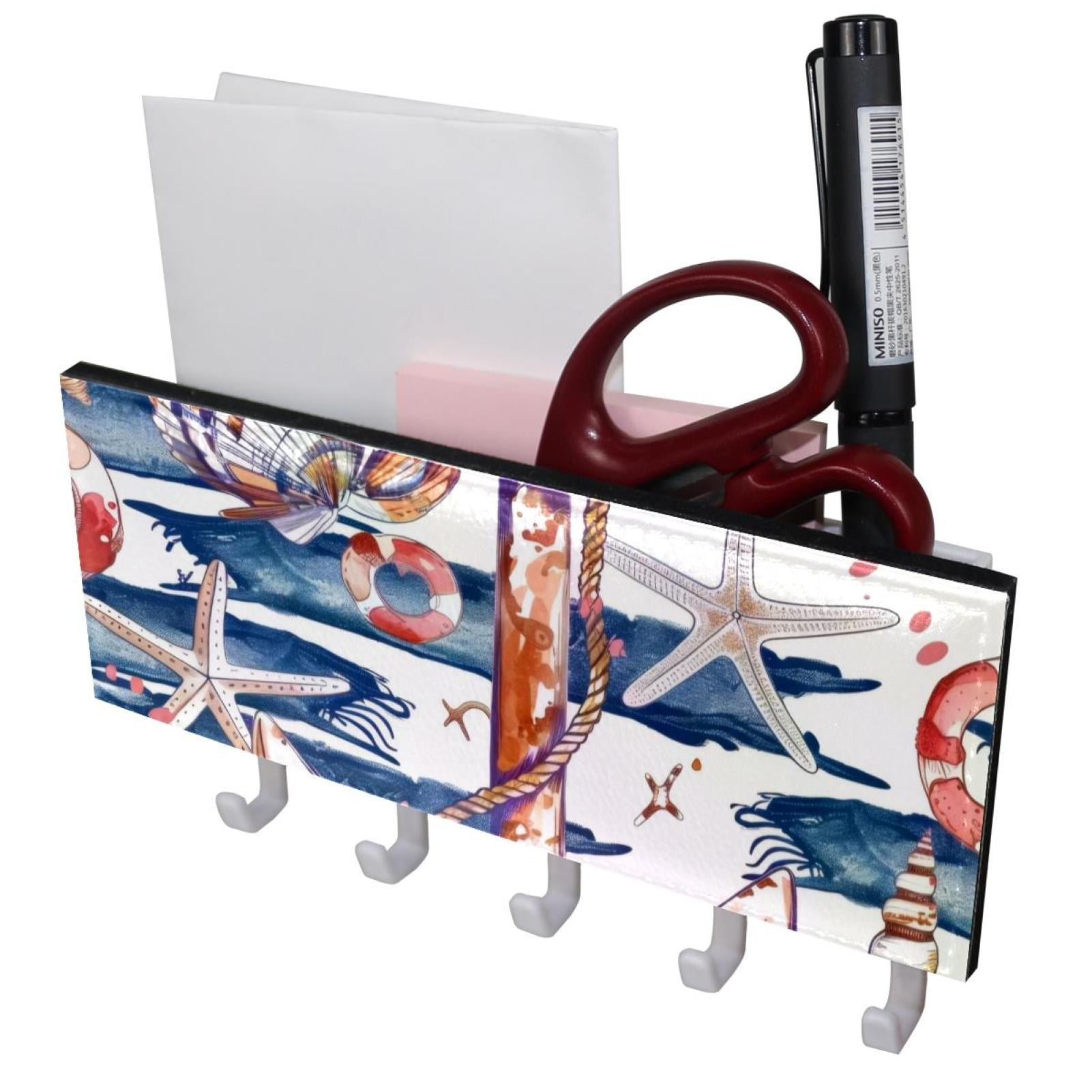 PhooArto Key Holder for Wall Decorative with 5 Key Hooks, Summer ...