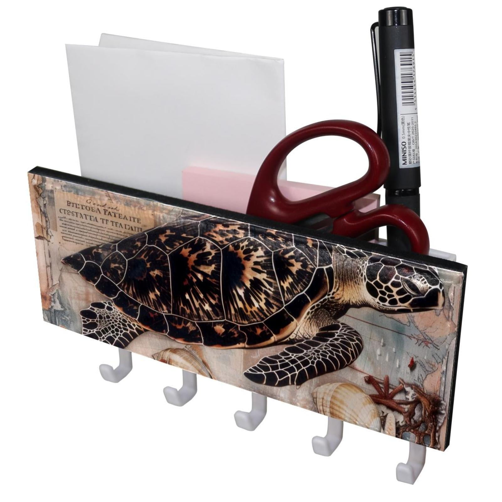 PhooArto Key Holder for Wall Decorative with 5 Key Hooks, Vintage Map ...