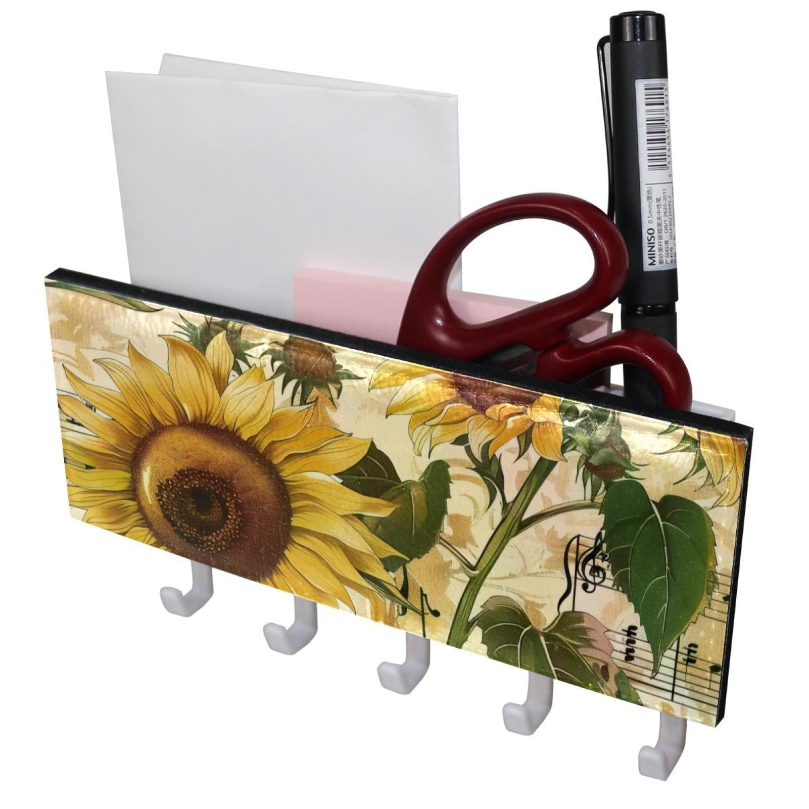 PhooArto Key Holder for Wall Decorative with 5 Key Hooks, Vintage Music ...