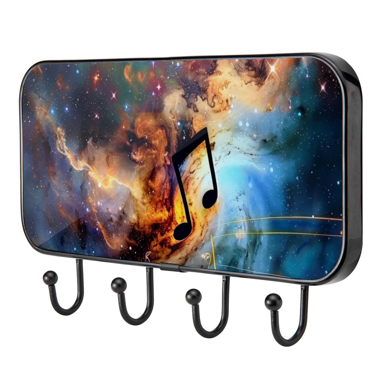 PhooArto Key Holder for Wall Decorative Galaxy Music Note Stars Self ...