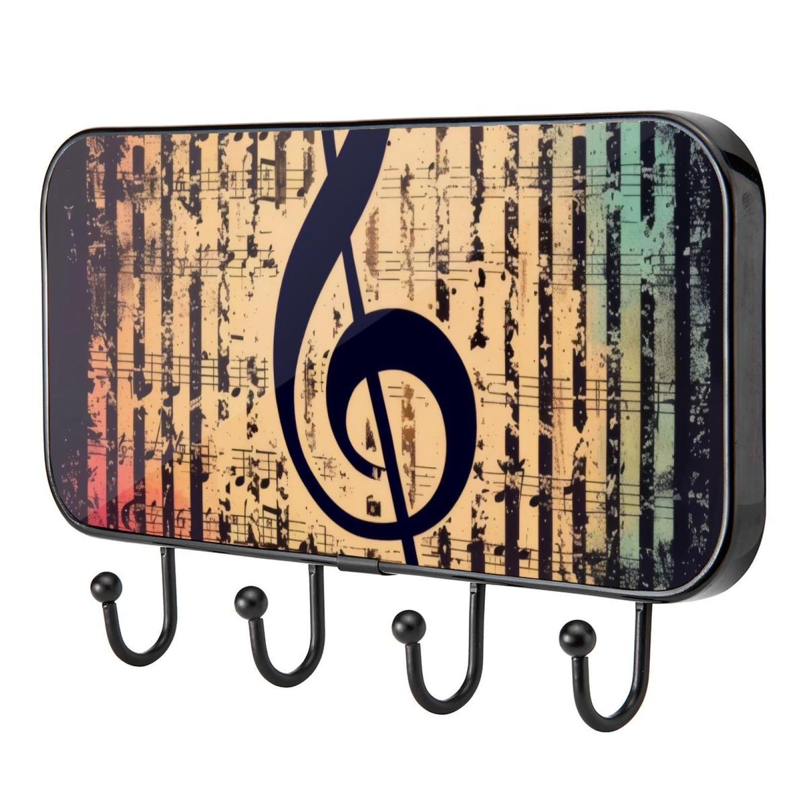 PhooArto Key Holder for Wall Decorative Retro Music Note Self Adhesive ...