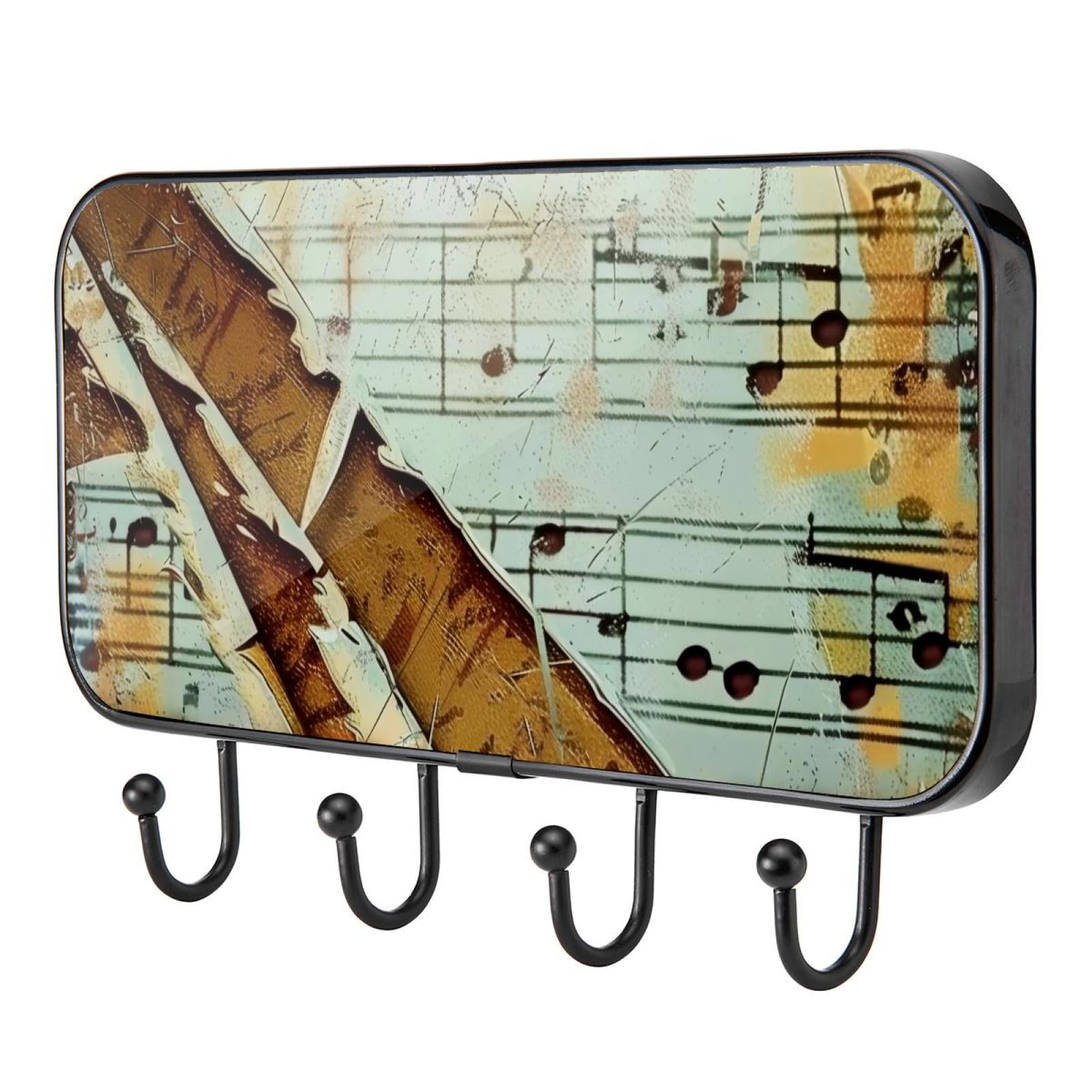 PhooArto Key Holder for Wall Decorative Retro Piano Music Notes Self ...