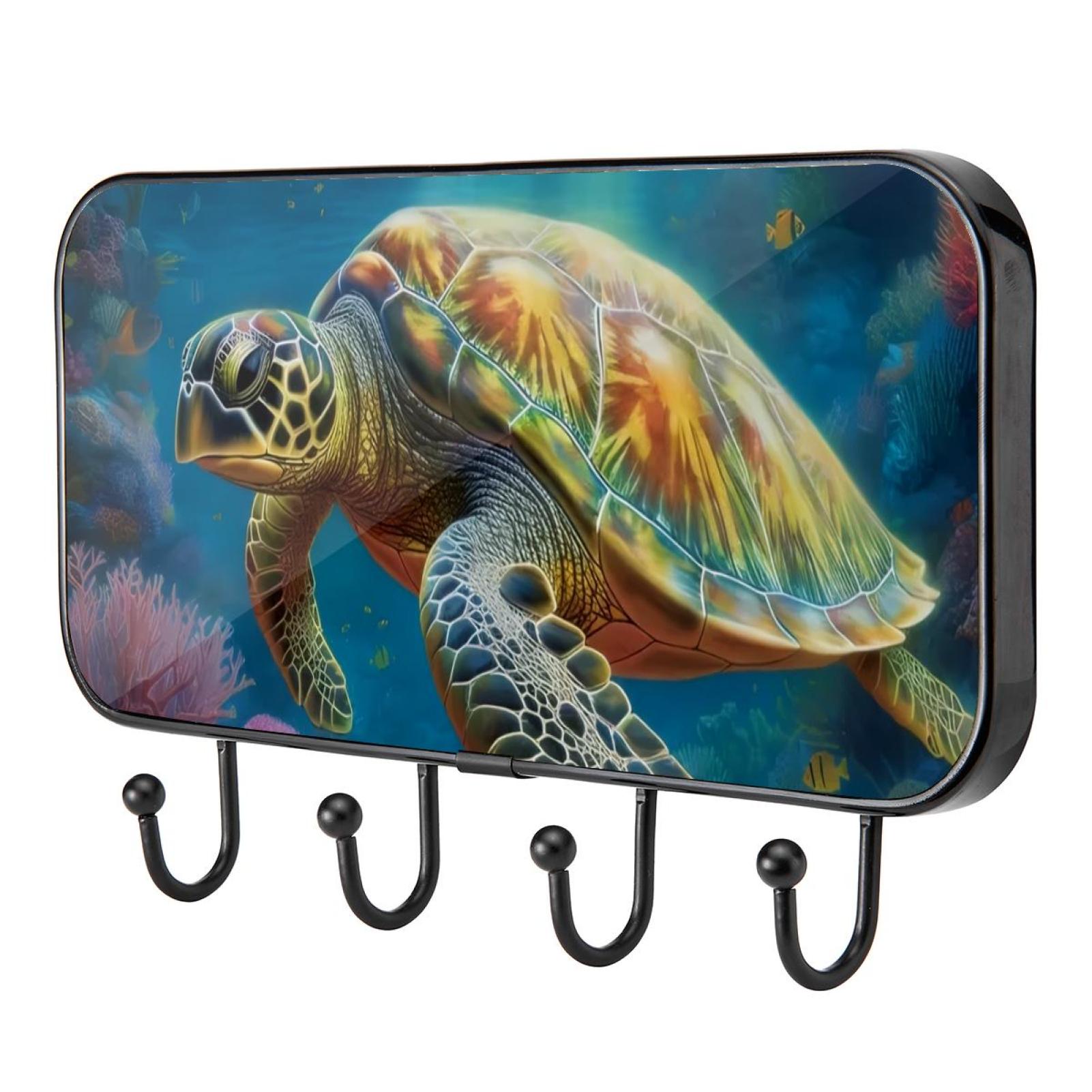 PhooArto Key Holder for Wall Decorative Sea Turtle Sea Water Self ...