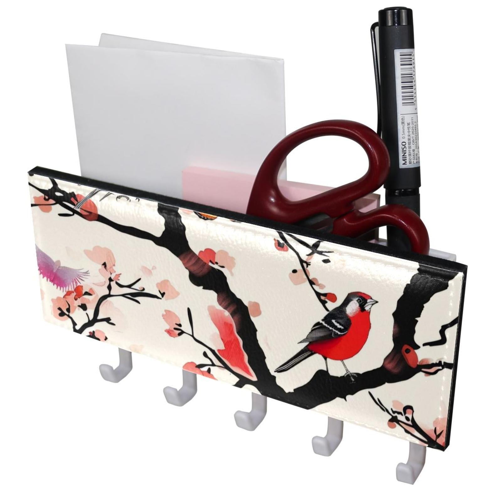 PhooArto Key Holder for Wall Decorative with 5 Key Hooks, Birds ...