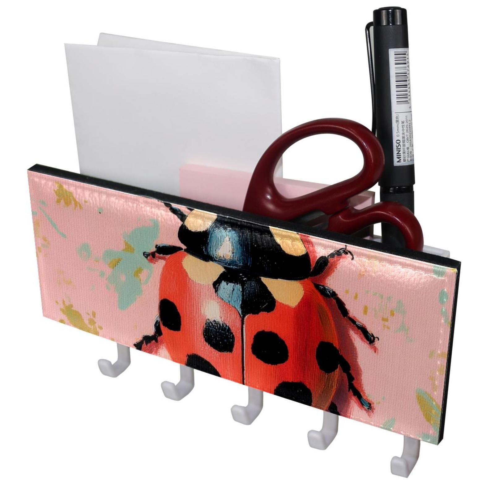 PhooArto Key Holder for Wall Decorative with 5 Key Hooks, Cartoon ...