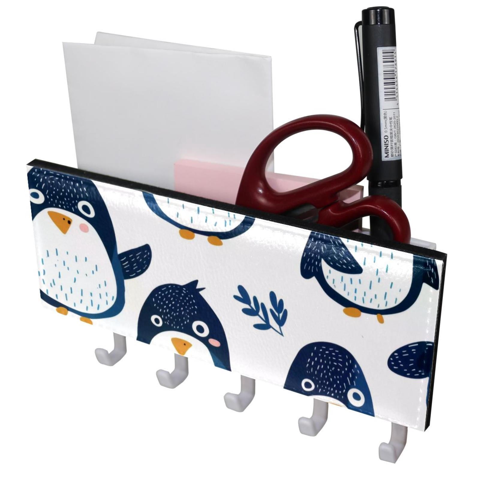 PhooArto Key Holder for Wall Decorative with 5 Key Hooks, Cartoon ...