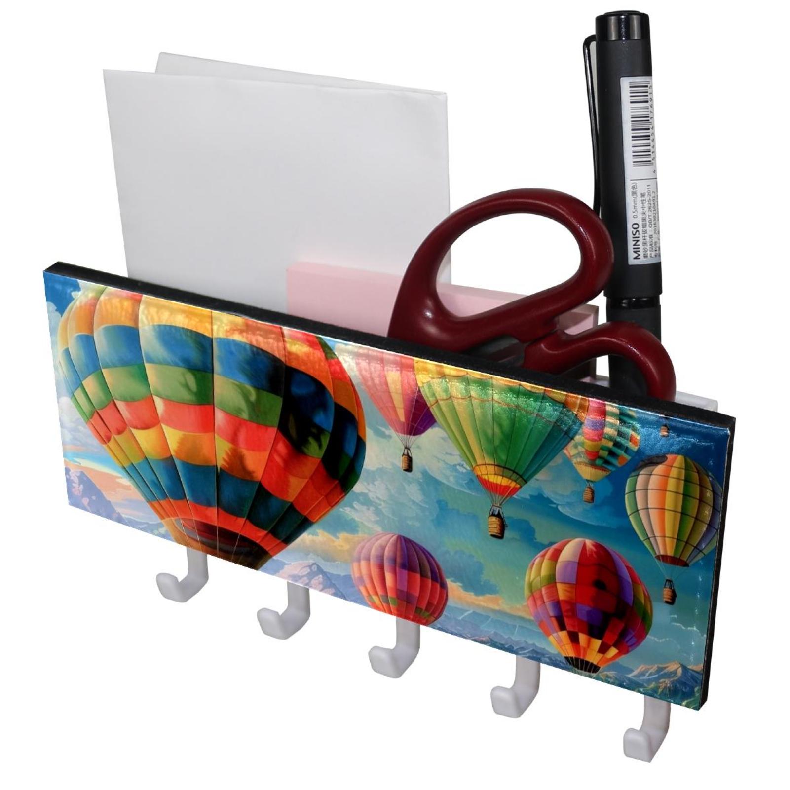 PhooArto Key Holder for Wall Decorative with 5 Key Hooks, Colorful Hot ...