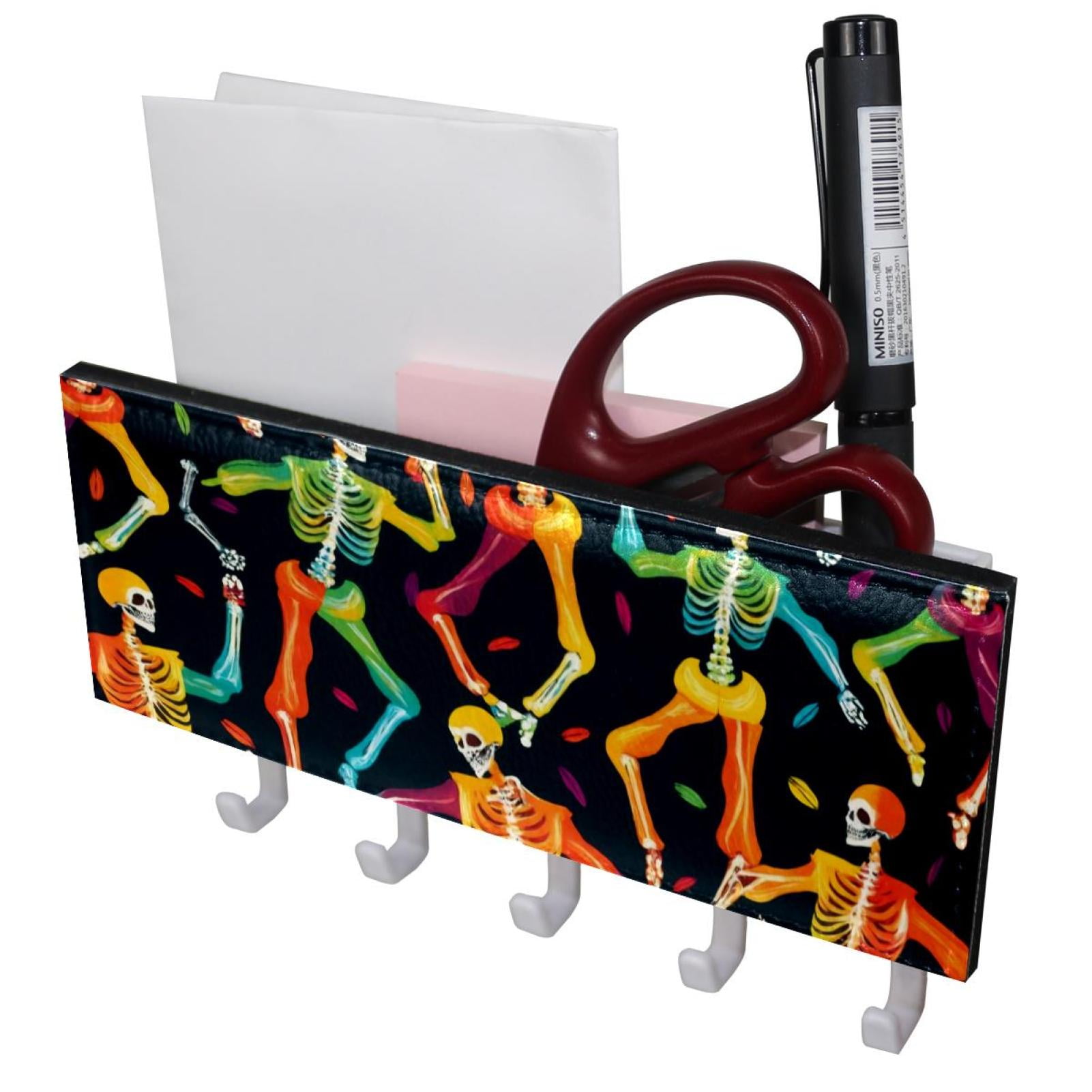 PhooArto Key Holder for Wall Decorative with 5 Key Hooks, Colorful ...