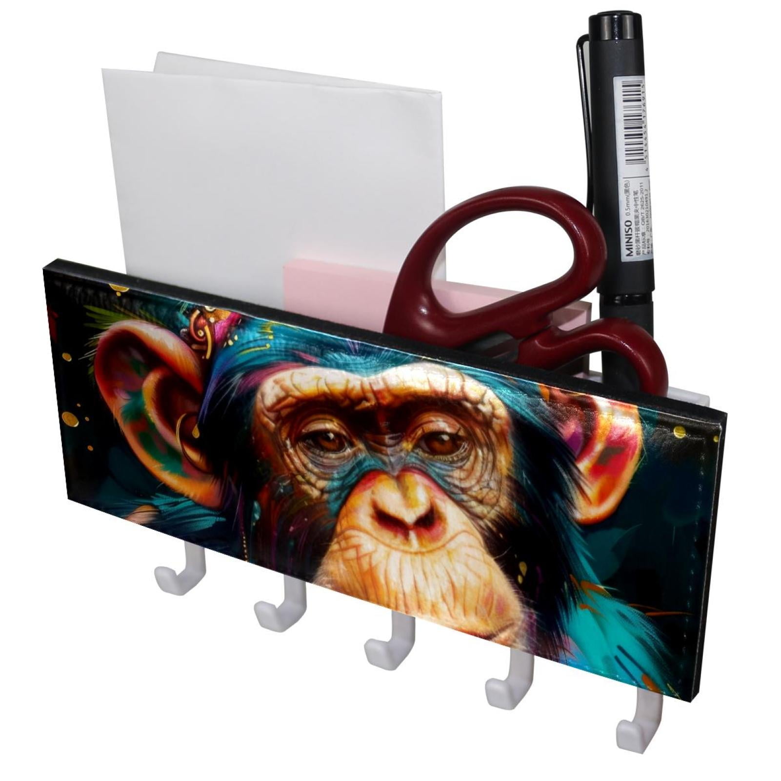 PhooArto Key Holder for Wall Decorative with 5 Key Hooks, Colorful ...