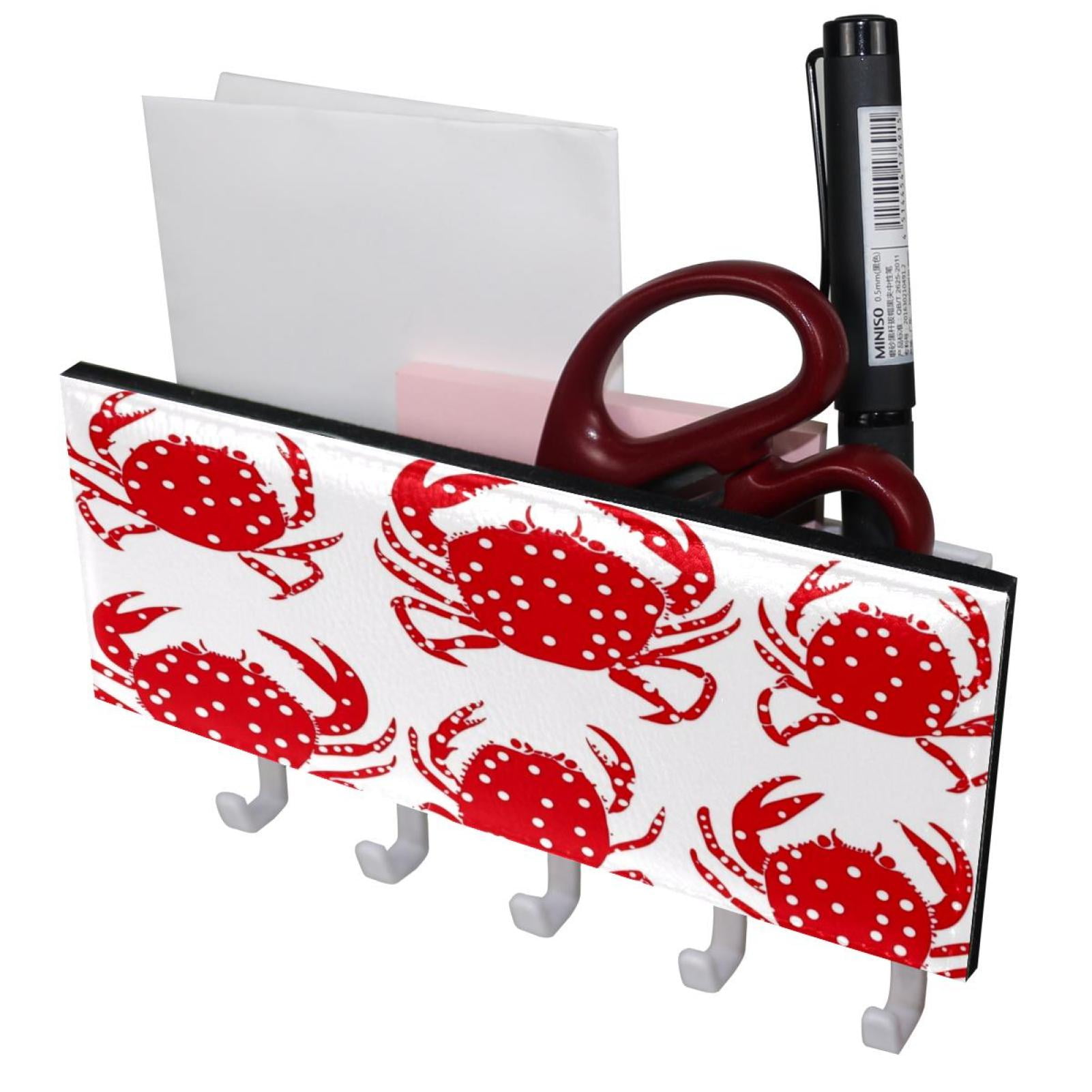 PhooArto Key Holder for Wall Decorative with 5 Key Hooks, Crabs and ...