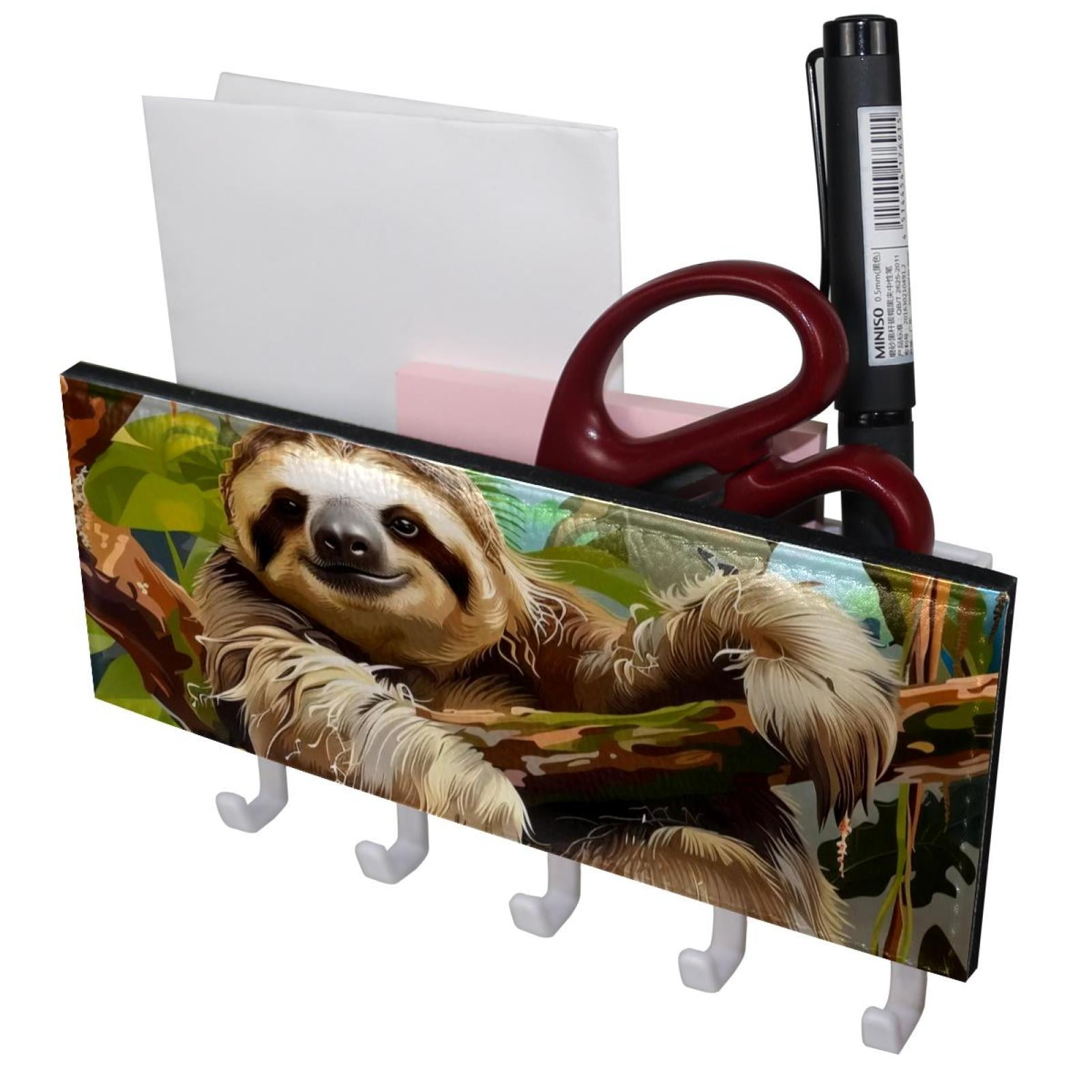 PhooArto Key Holder for Wall Decorative with 5 Key Hooks, Cute Animal ...