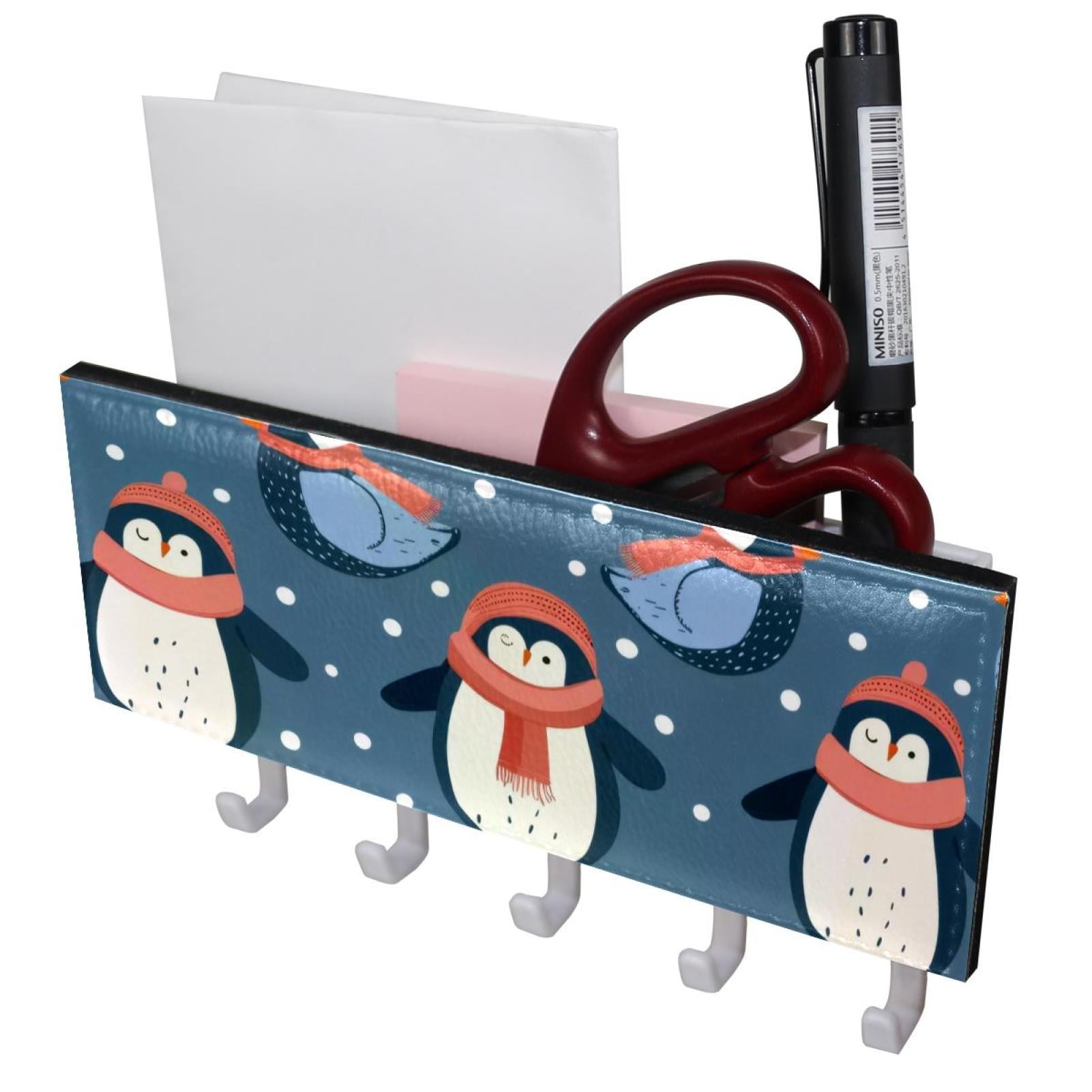 PhooArto Key Holder for Wall Decorative with 5 Key Hooks, Cute Cartoon ...