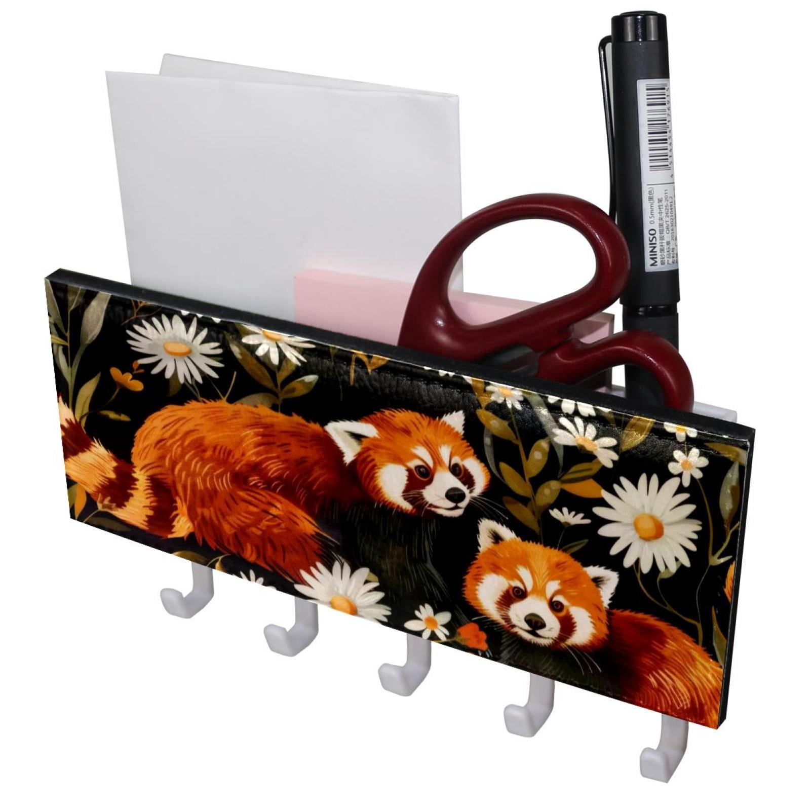 PhooArto Key Holder for Wall Decorative with 5 Key Hooks, Daisy Flowers ...