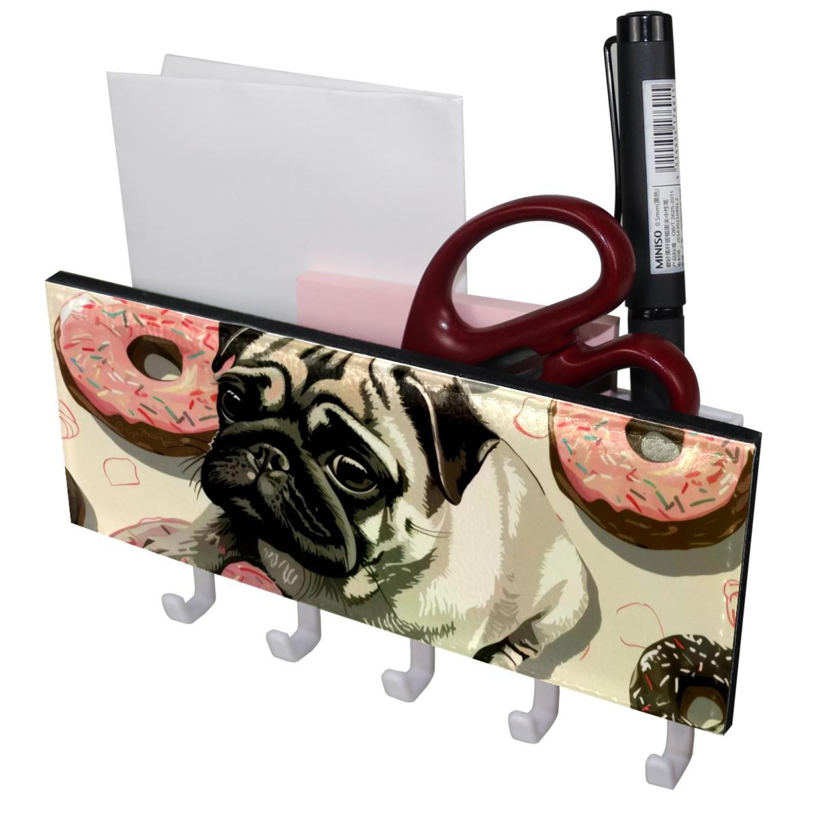 PhooArto Key Holder for Wall Decorative with 5 Key Hooks, Donuts and ...