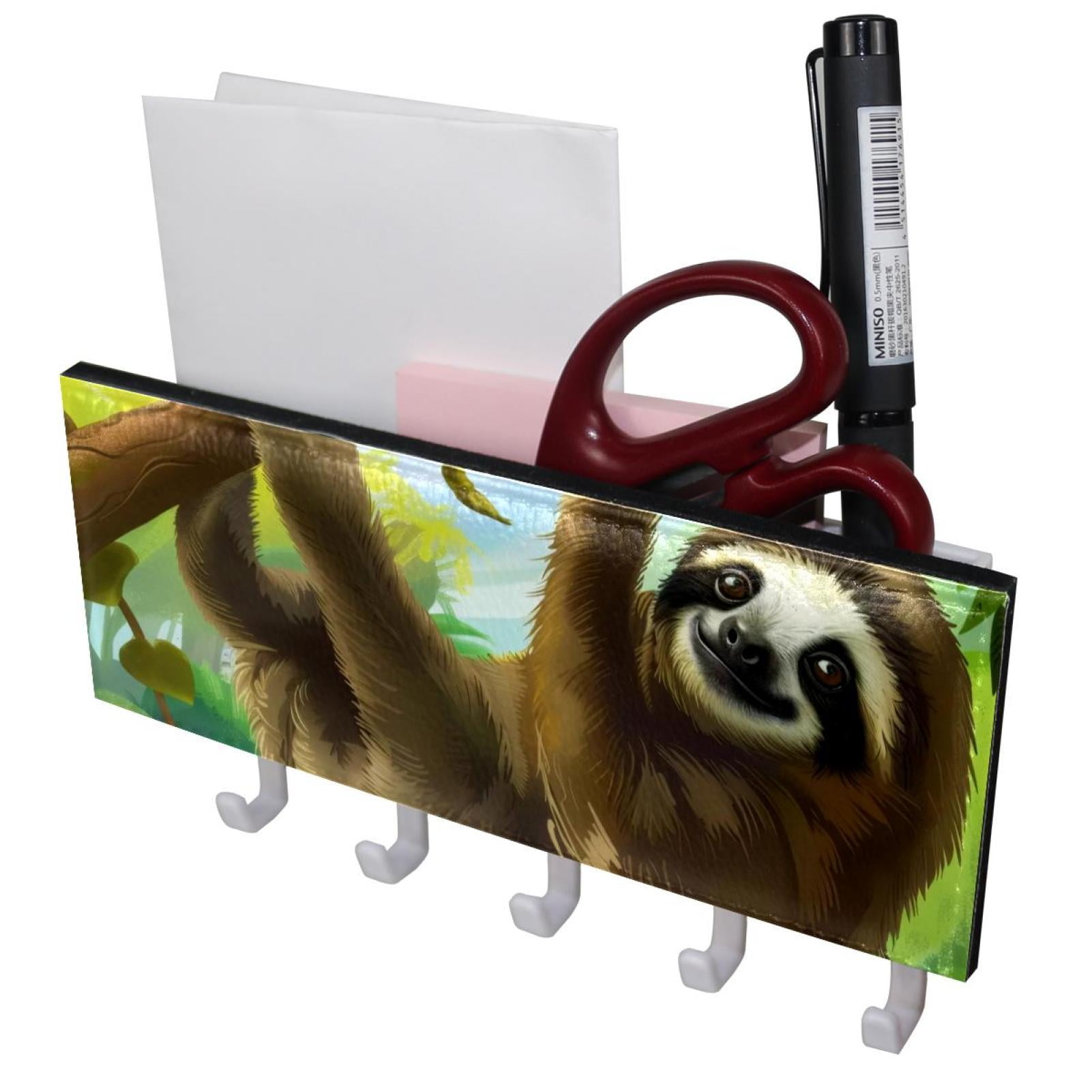 PhooArto Key Holder for Wall Decorative with 5 Key Hooks, Forest Animal ...