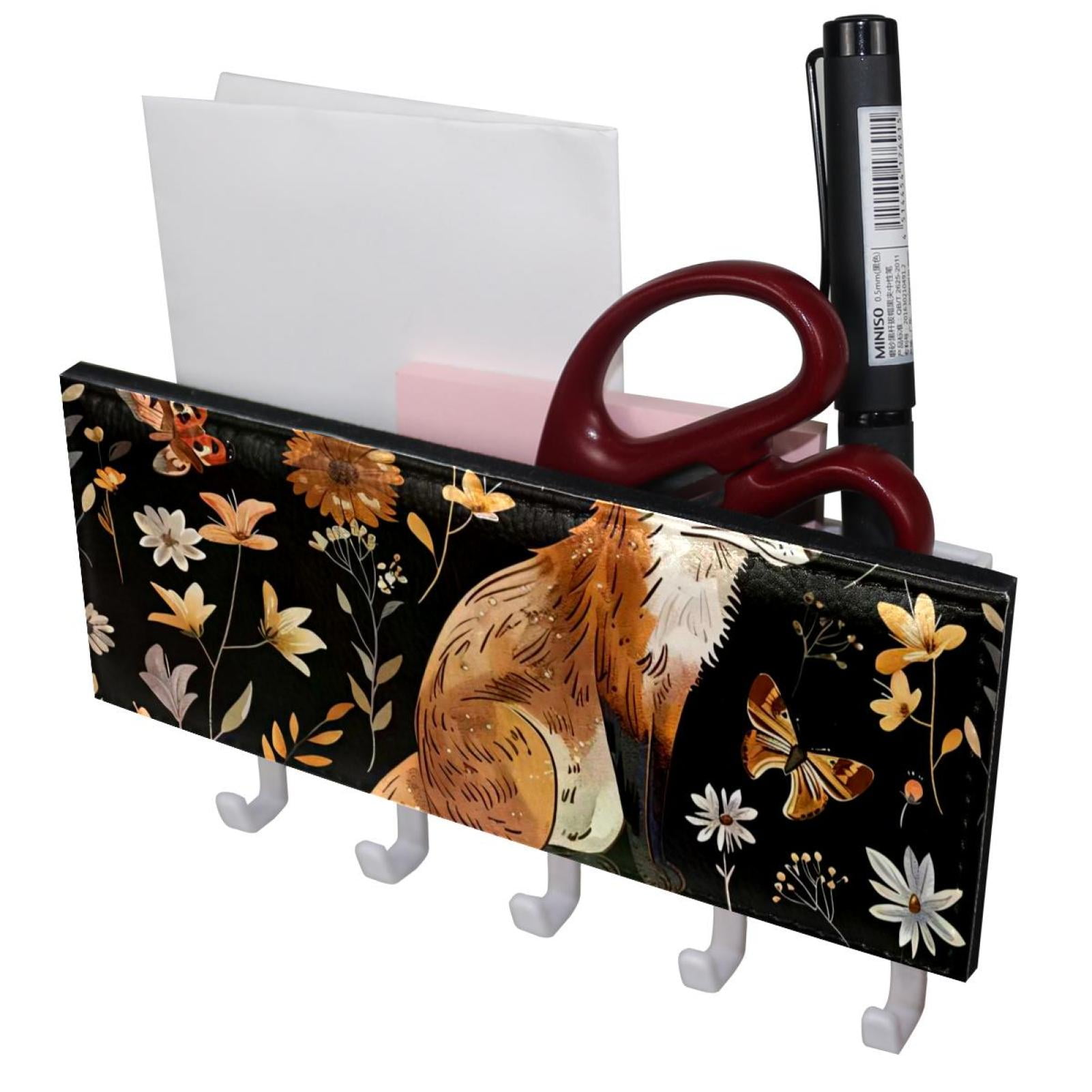 PhooArto Key Holder for Wall Decorative with 5 Key Hooks, Fox and ...