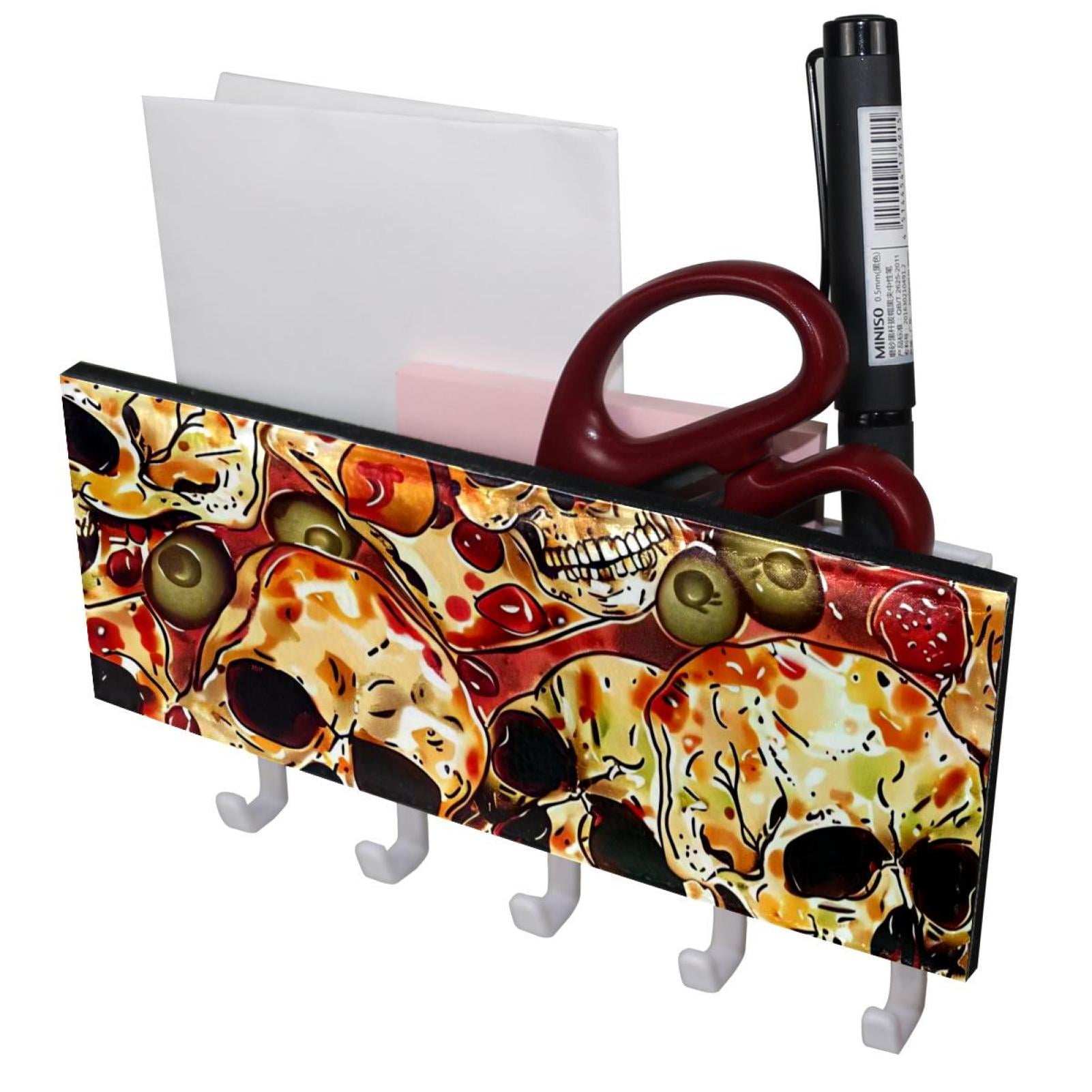 PhooArto Key Holder for Wall Decorative with 5 Key Hooks, Funny Skulls ...