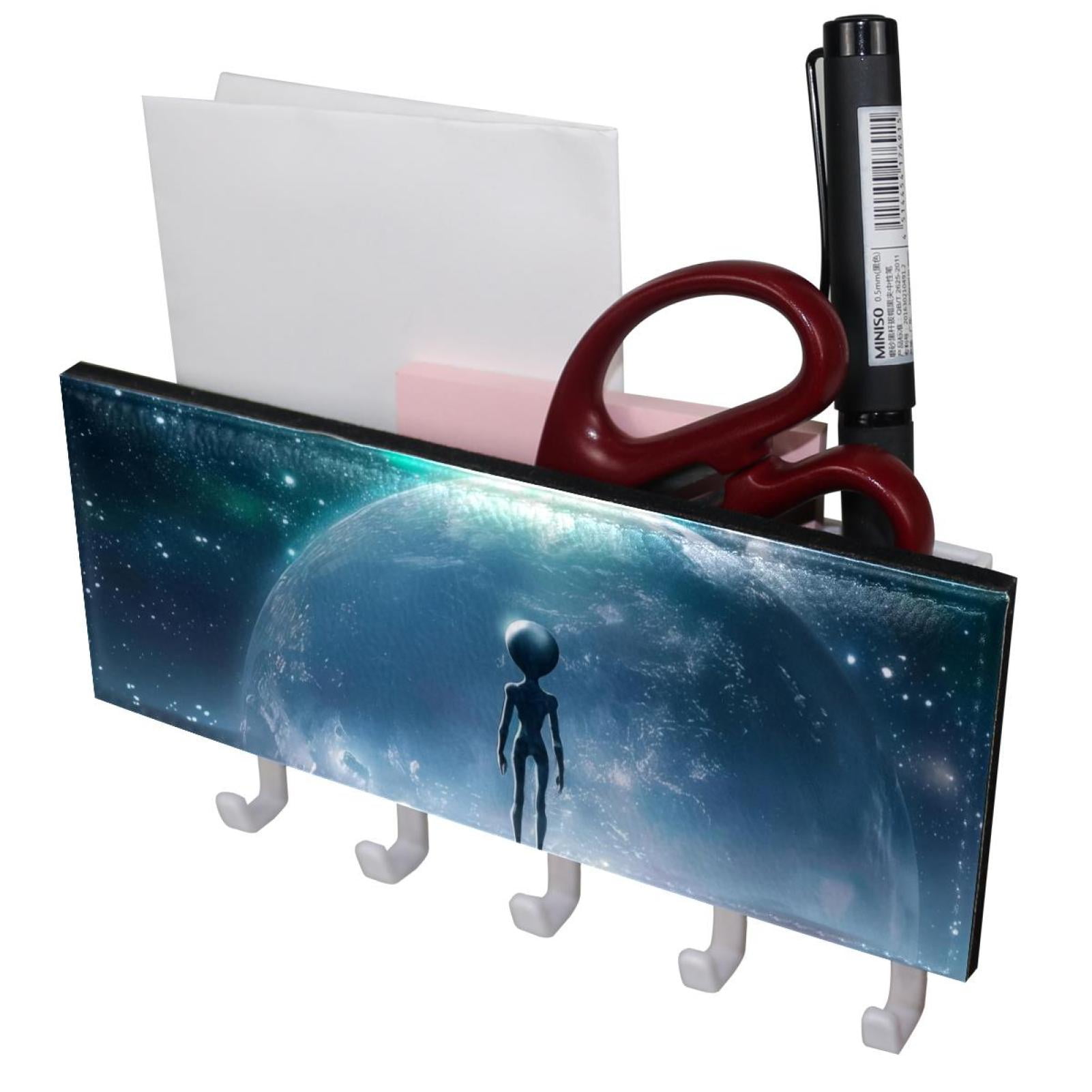 PhooArto Key Holder for Wall Decorative with 5 Key Hooks, Galaxy Space ...