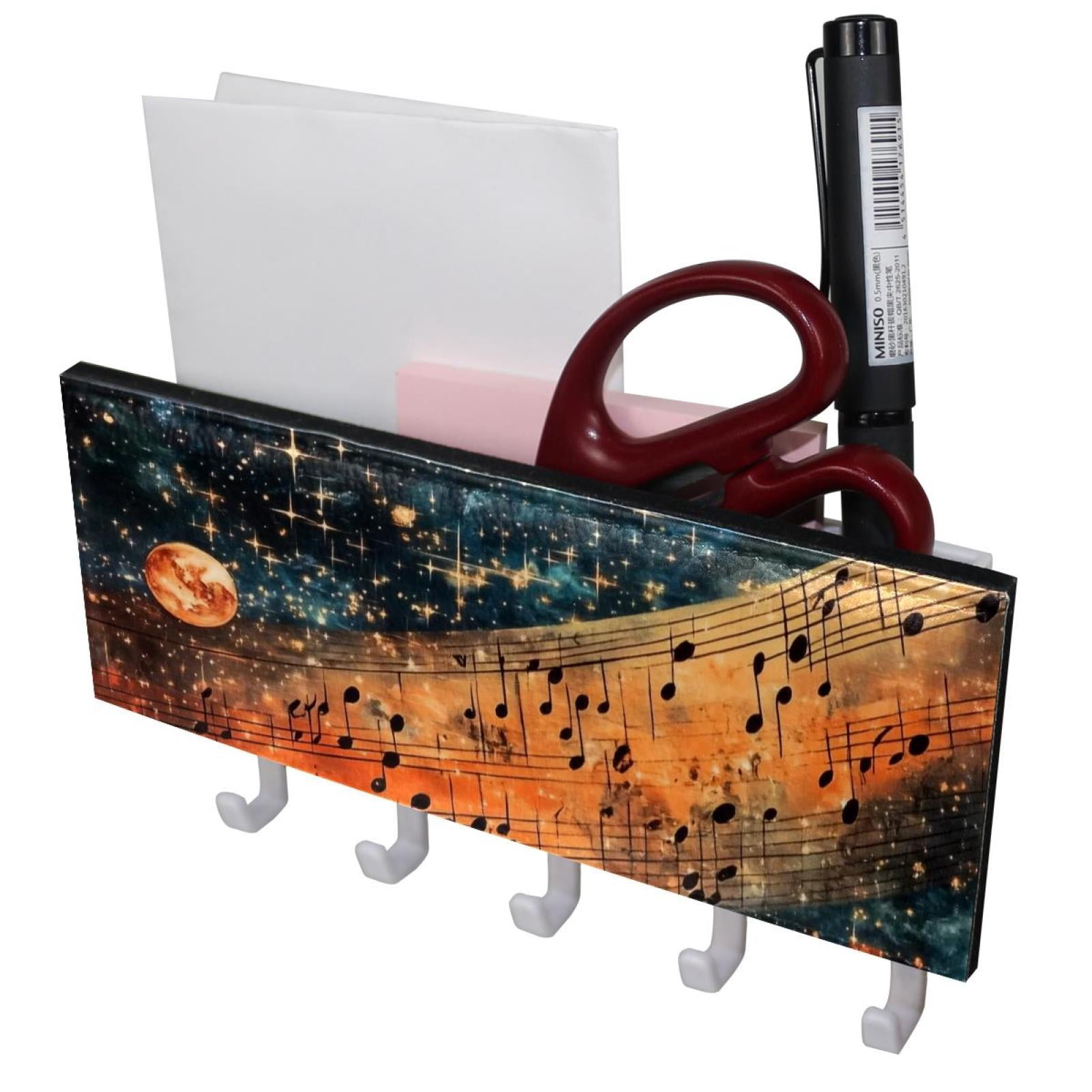 PhooArto Key Holder for Wall Decorative with 5 Key Hooks, Music Melody ...