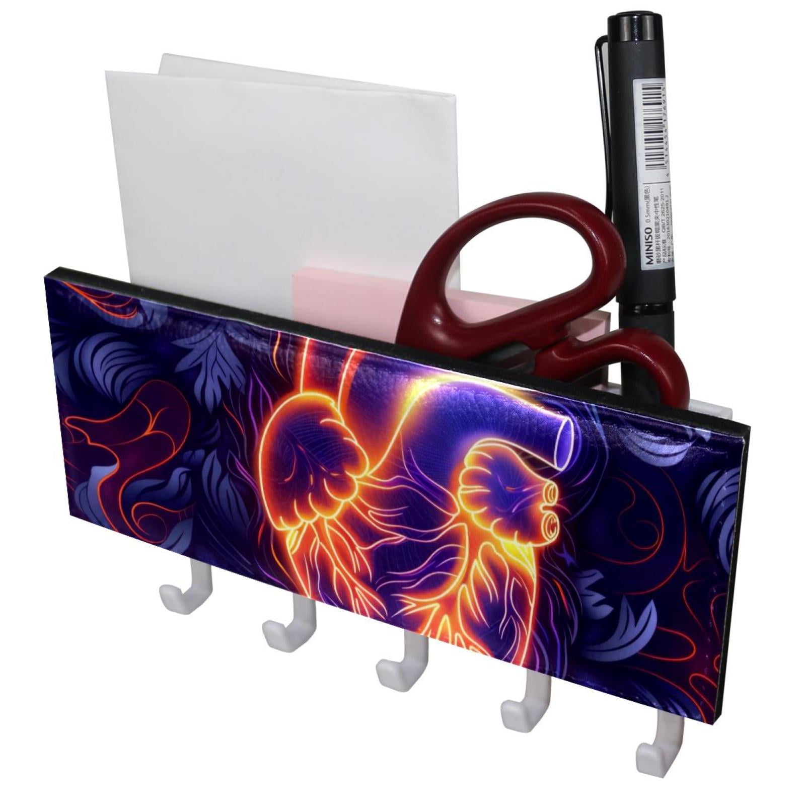 PhooArto Key Holder for Wall Decorative with 5 Key Hooks, Neon Human ...