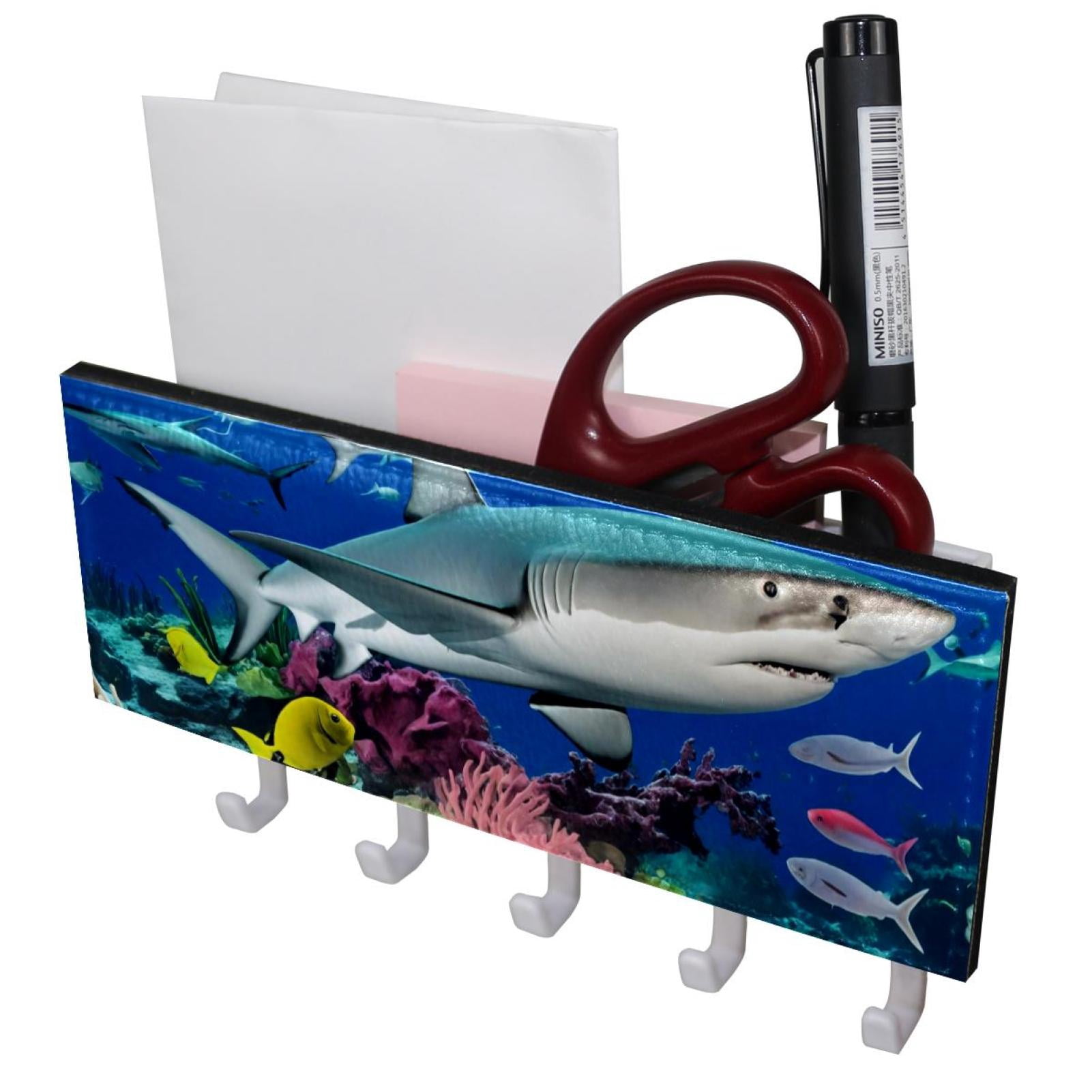 PhooArto Key Holder for Wall Decorative with 5 Key Hooks, Ocean Fish ...