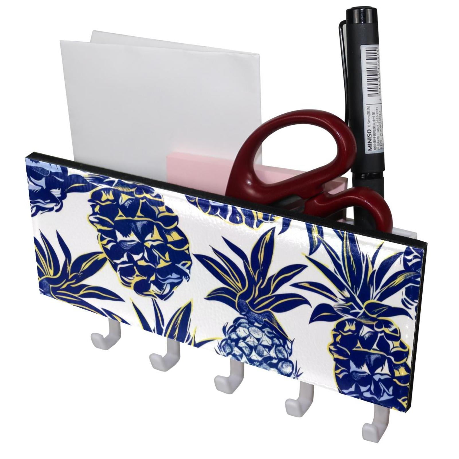 PhooArto Key Holder for Wall Decorative with 5 Key Hooks, Pineapple ...