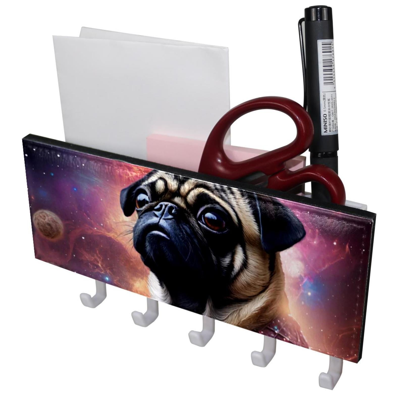 PhooArto Key Holder for Wall Decorative with 5 Key Hooks, Purple Galaxy ...