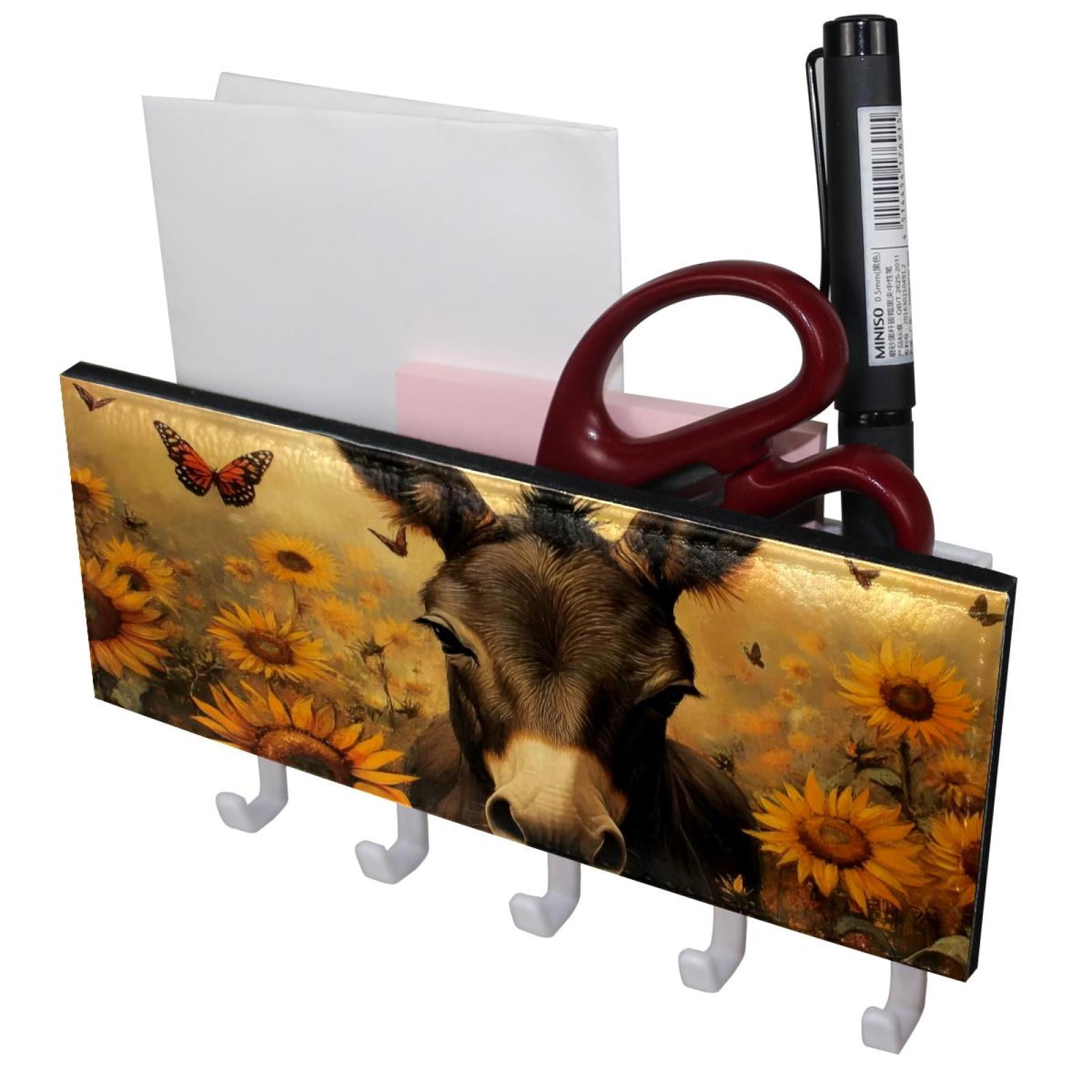 PhooArto Key Holder for Wall Decorative with 5 Key Hooks, Retro ...