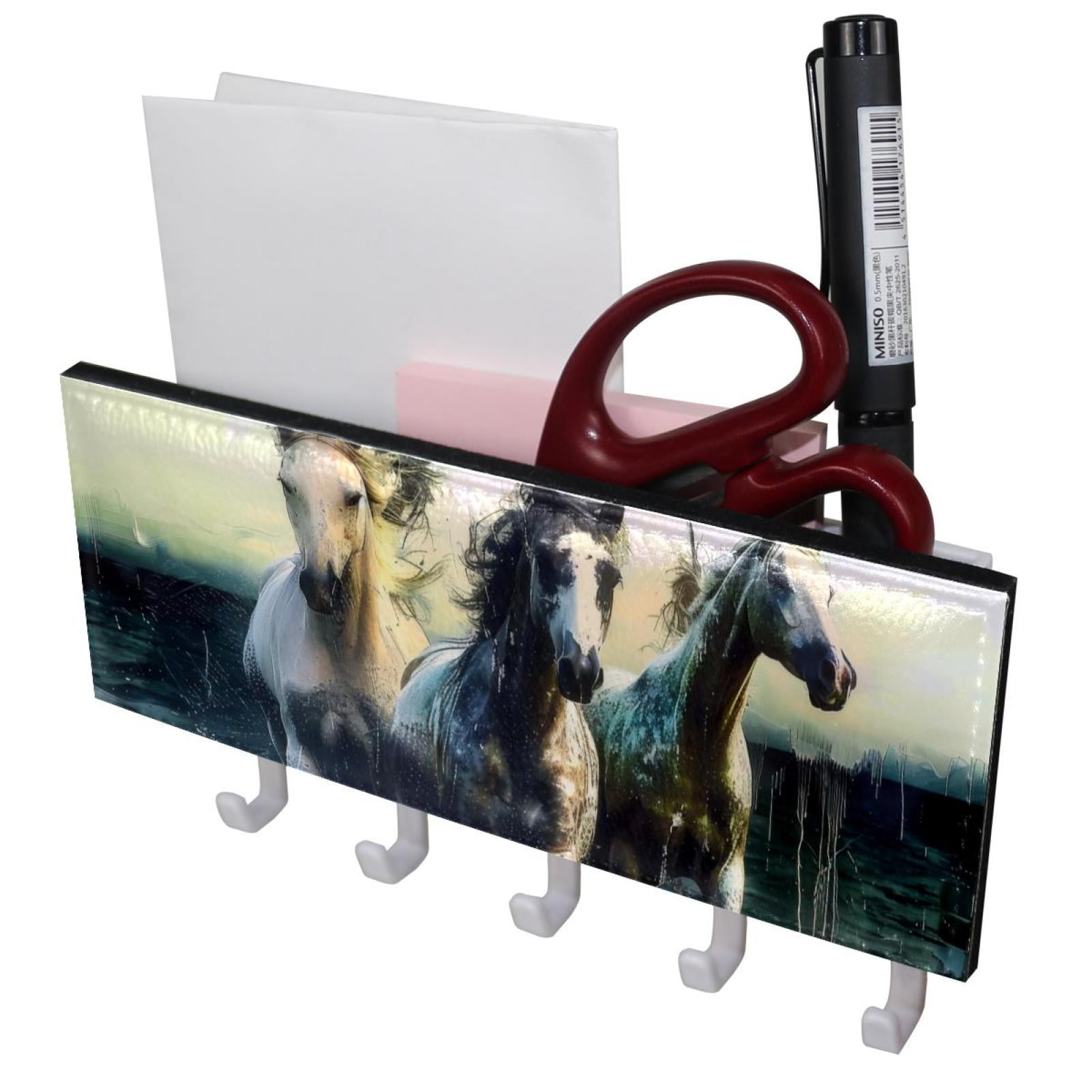 PhooArto Key Holder for Wall Decorative with 5 Key Hooks, Running ...