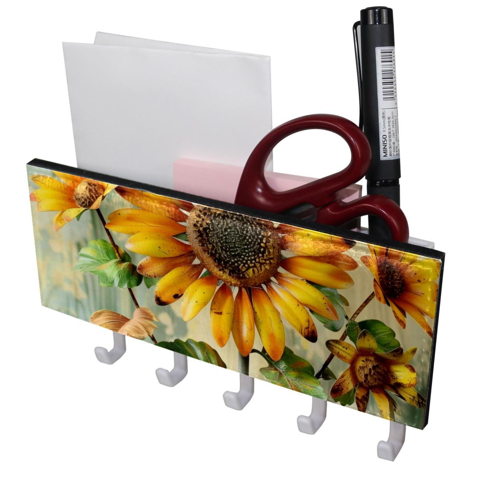 PhooArto Key Holder for Wall Decorative with 5 Key Hooks, Rustic ...