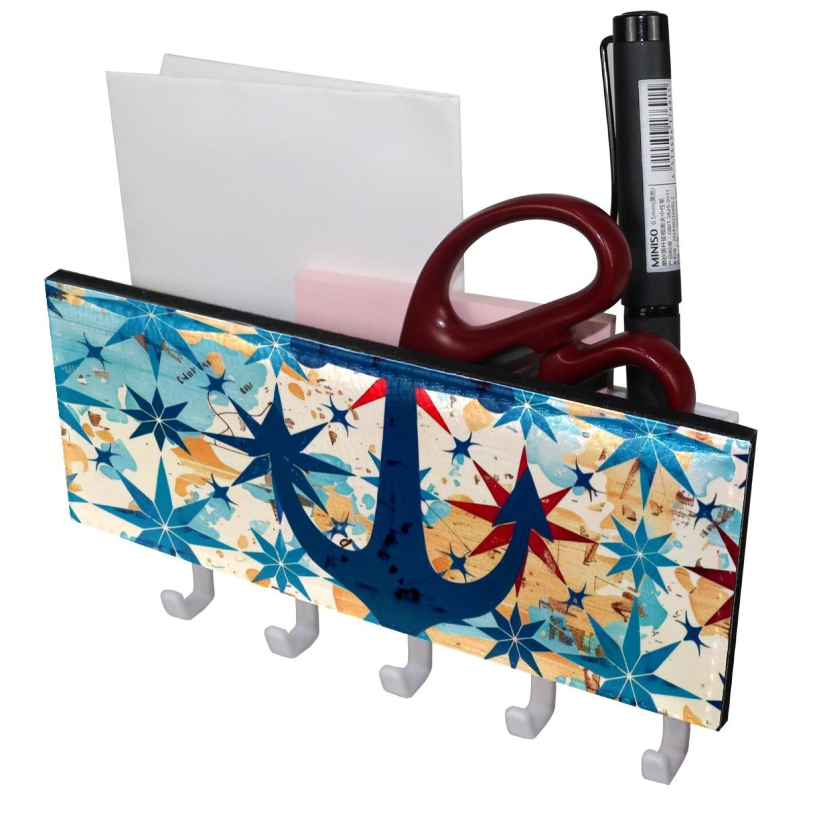 PhooArto Key Holder for Wall Decorative with 5 Key Hooks, Sea Anchor ...