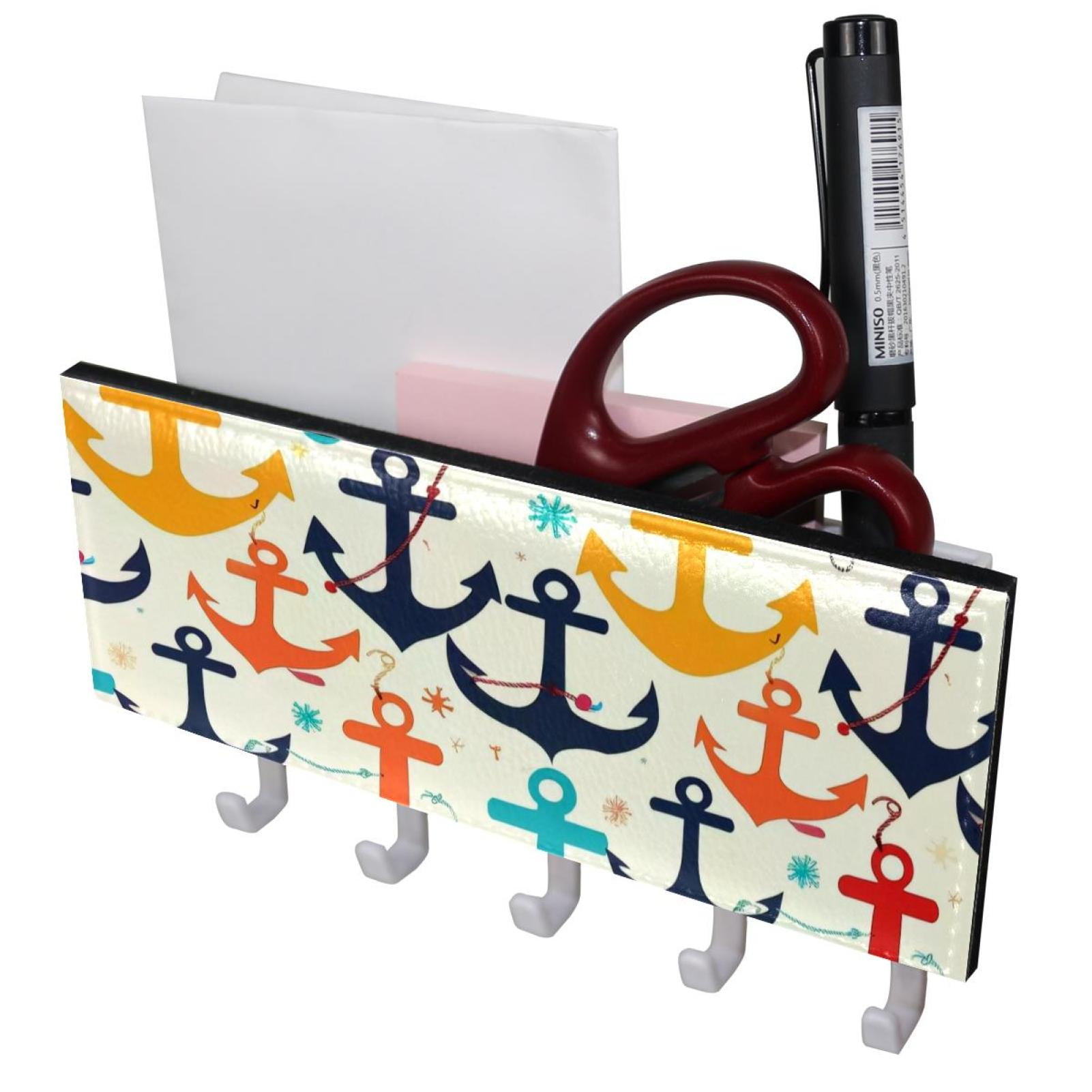 PhooArto Key Holder for Wall Decorative with 5 Key Hooks, Sea Anchors ...