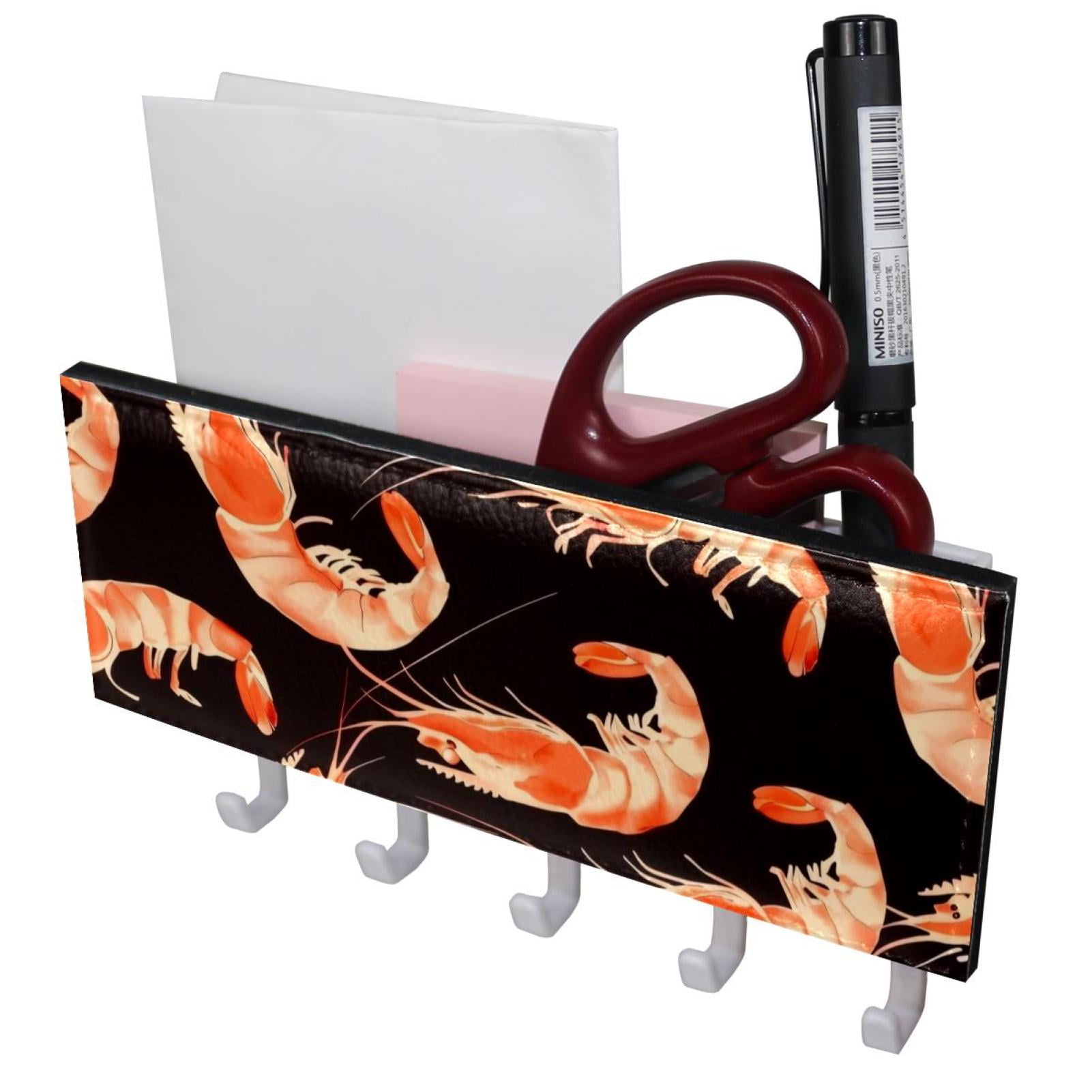 PhooArto Key Holder for Wall Decorative with 5 Key Hooks, Sea Food ...