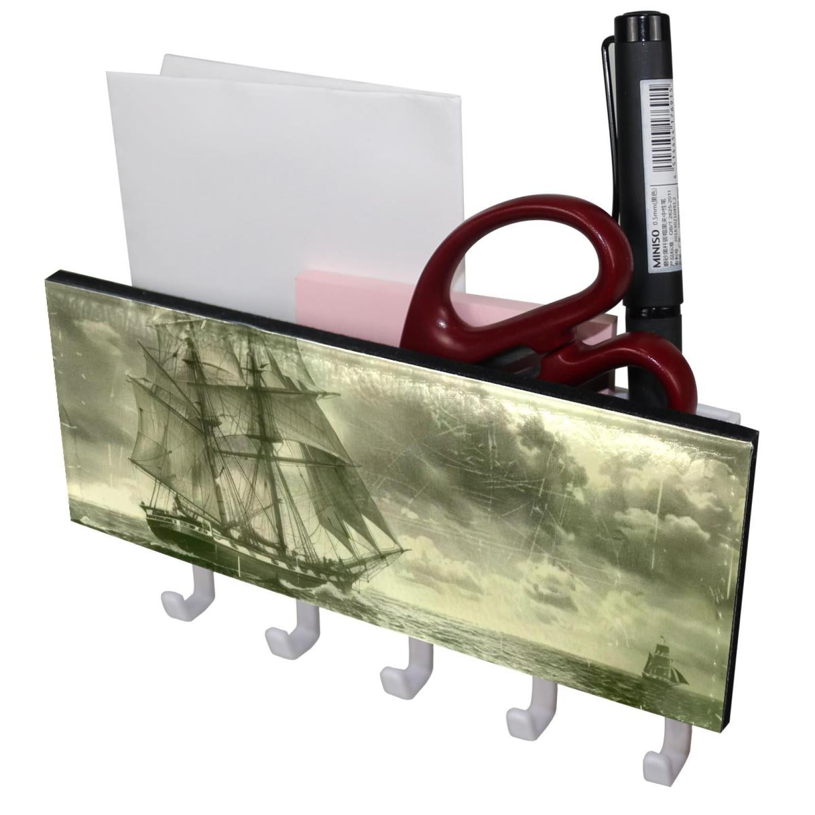 PhooArto Key Holder for Wall Decorative with 5 Key Hooks, Sea Nautical ...