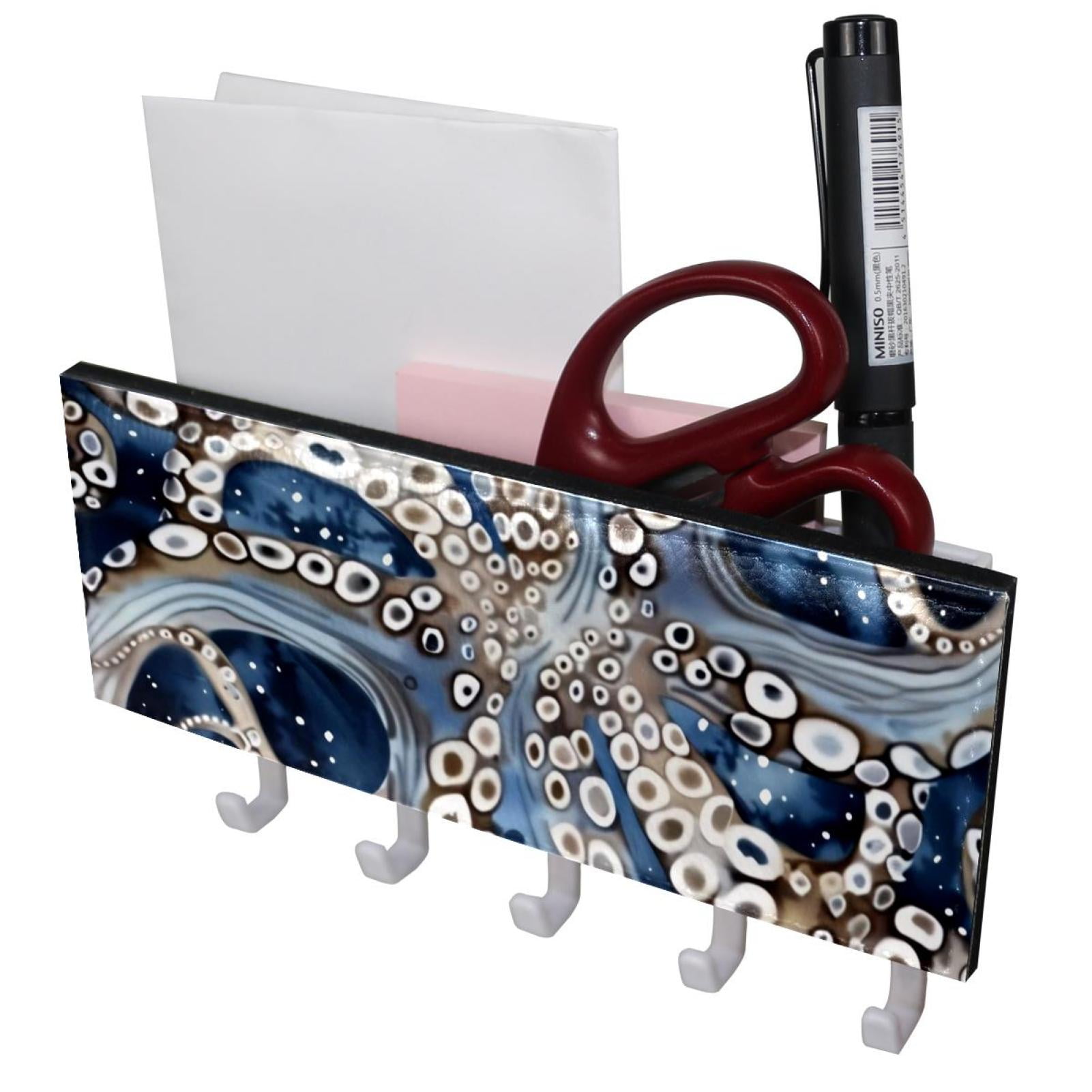 PhooArto Key Holder for Wall Decorative with 5 Key Hooks, Sea Octopus ...