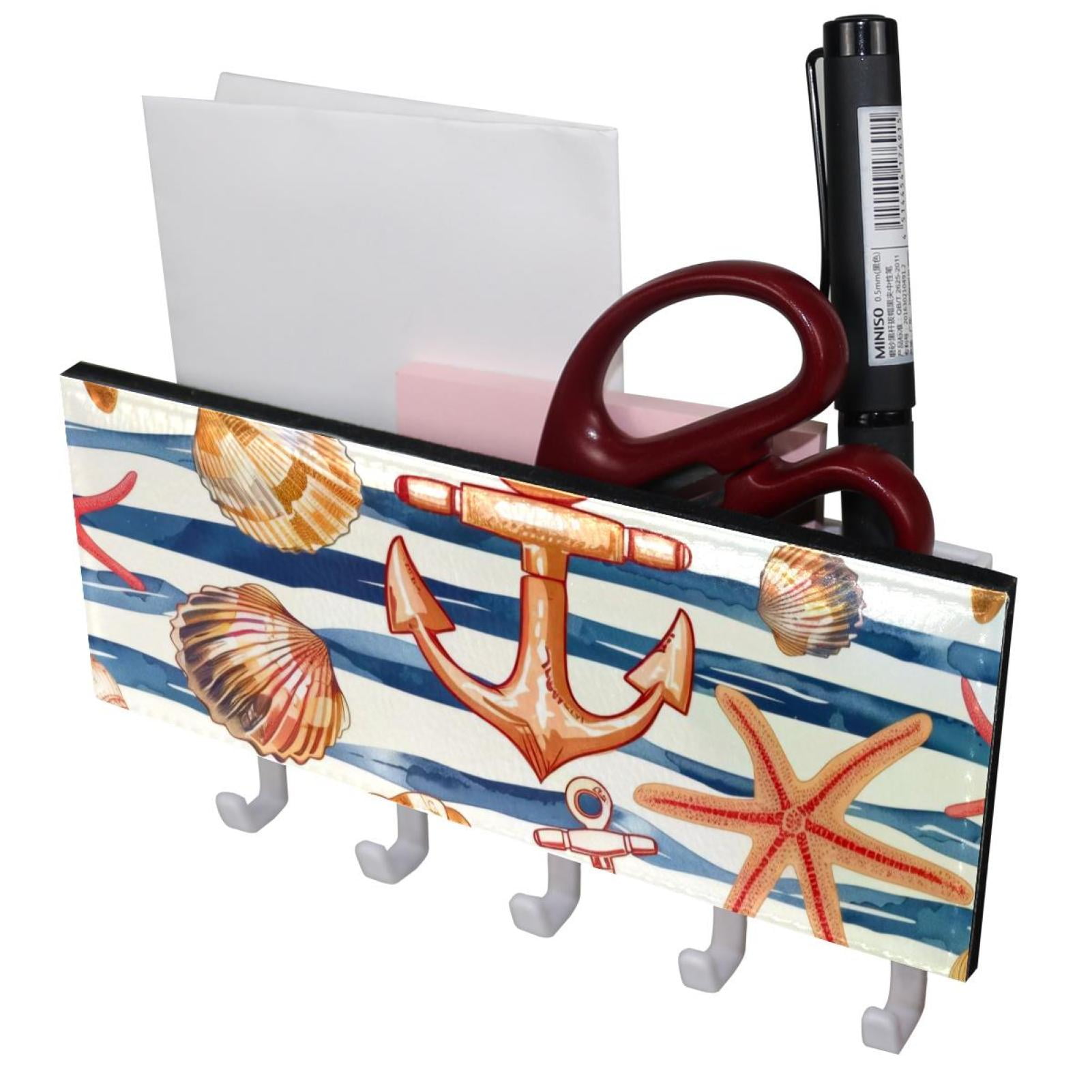 PhooArto Key Holder for Wall Decorative with 5 Key Hooks, Sea Sells ...