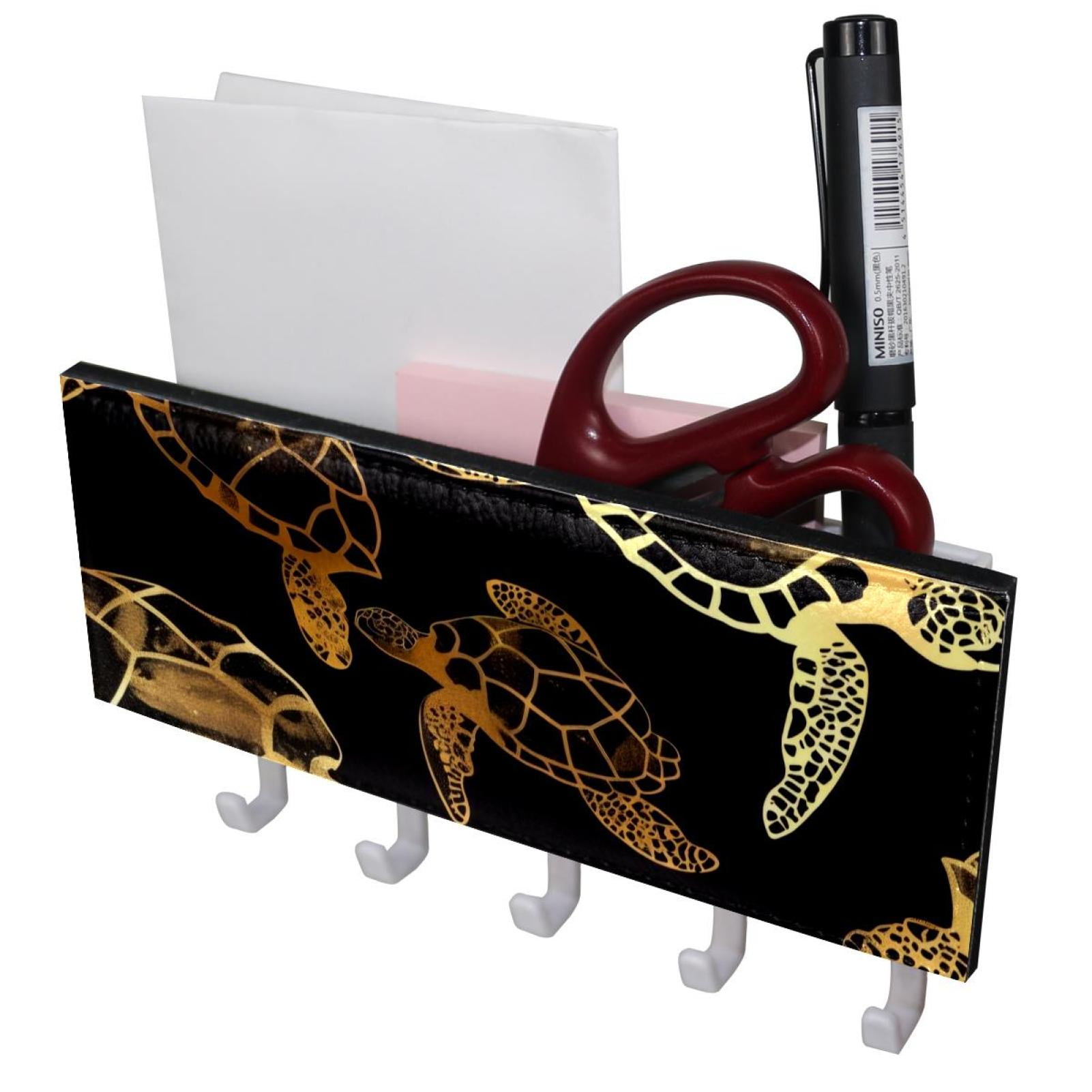 PhooArto Key Holder for Wall Decorative with 5 Key Hooks, Sea Turtle ...