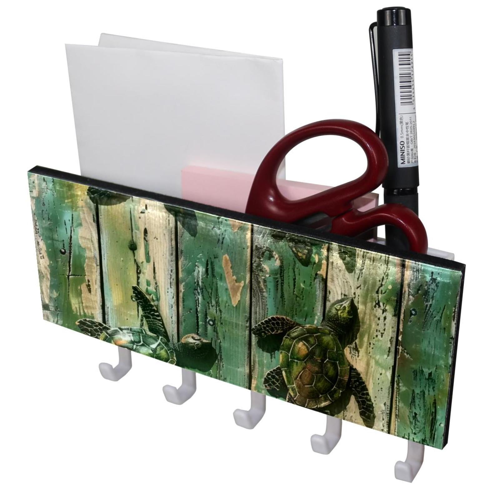 PhooArto Key Holder for Wall Decorative with 5 Key Hooks, Sea Turtles ...
