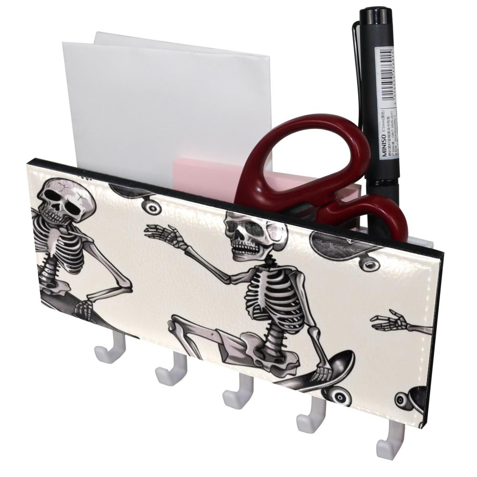 PhooArto Key Holder for Wall Decorative with 5 Key Hooks, Skateboard ...