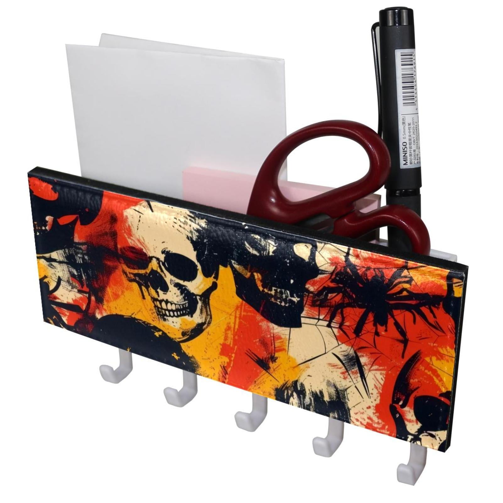 PhooArto Key Holder for Wall Decorative with 5 Key Hooks, Skulls ...